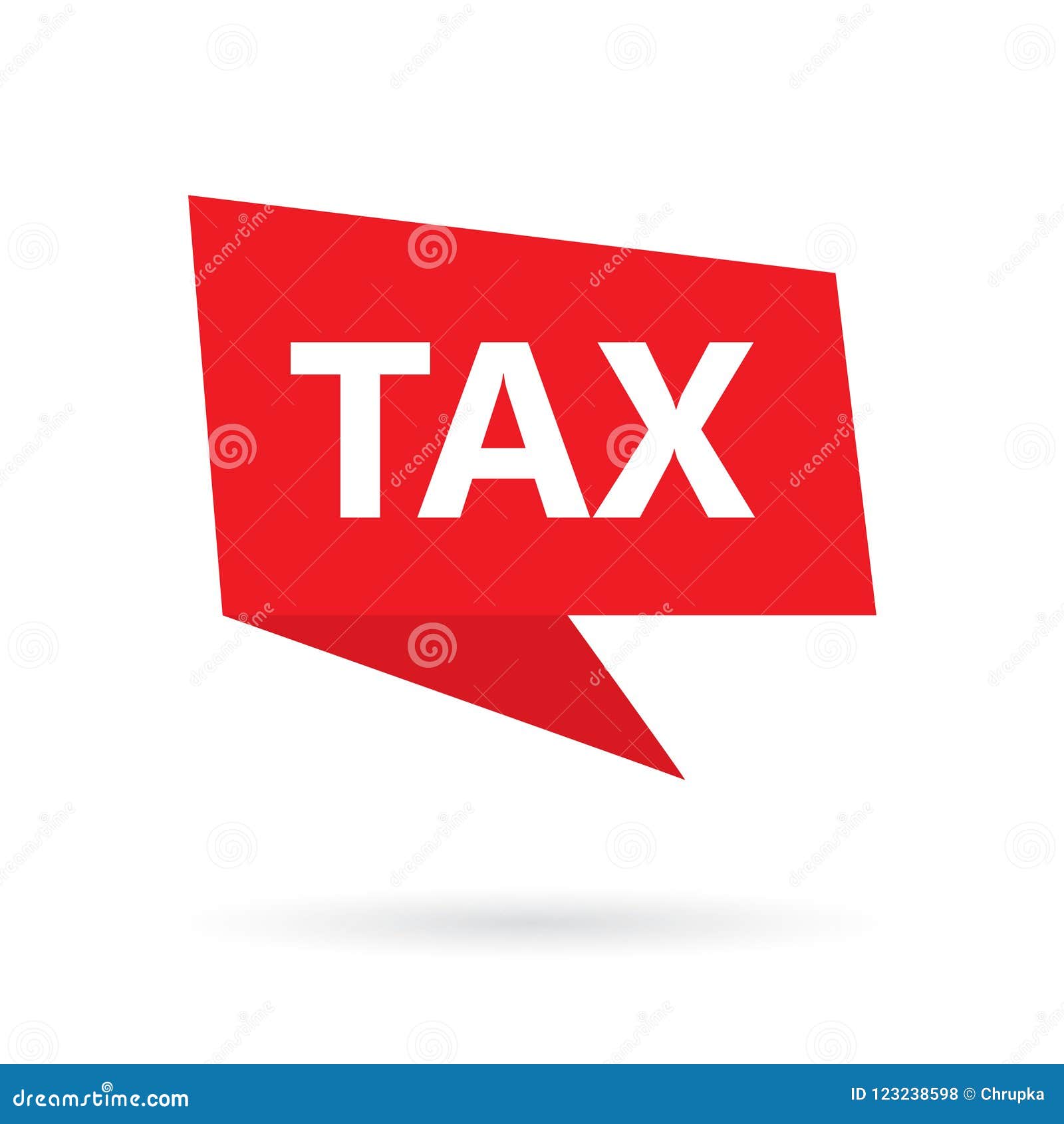 Tax word on speach bubble stock vector. Illustration of banner - 123238598