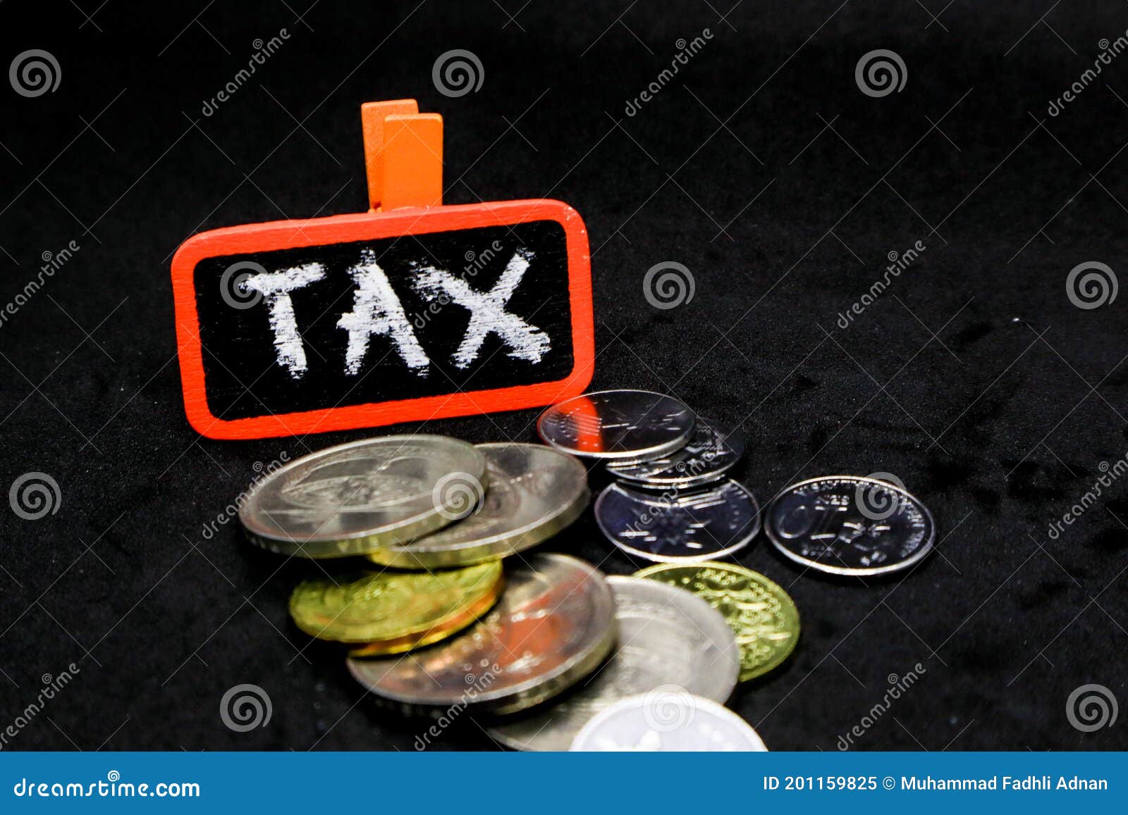 â€œTAXâ€ Wording on a Stack of Coins Stock Image - Image of business ...