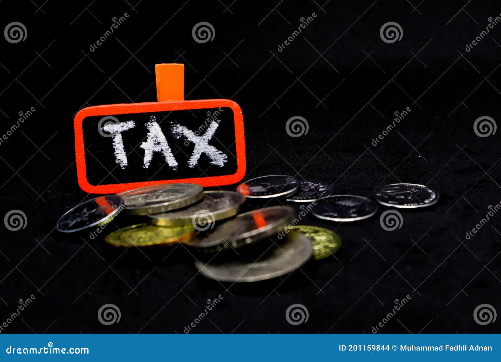 â€œTAXâ€ Wording on a Stack of Coins Stock Photo - Image of profit ...