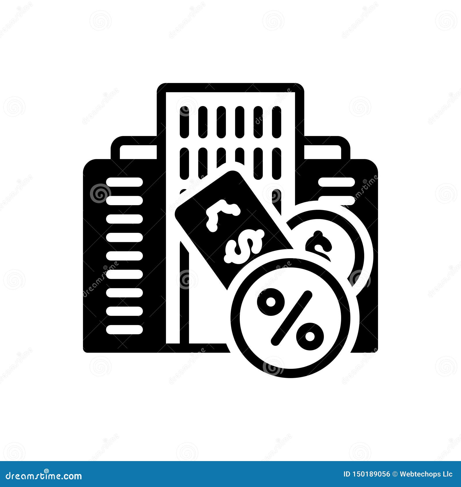Black Solid Icon for Taxation, Finance and Accounting Stock Vector ...
