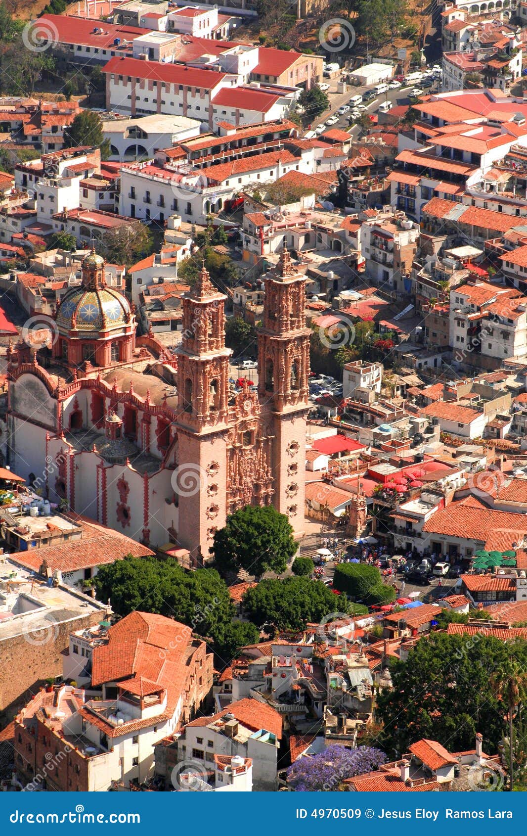 Taxco view stock image. Image of domes, building, churches - 4970509