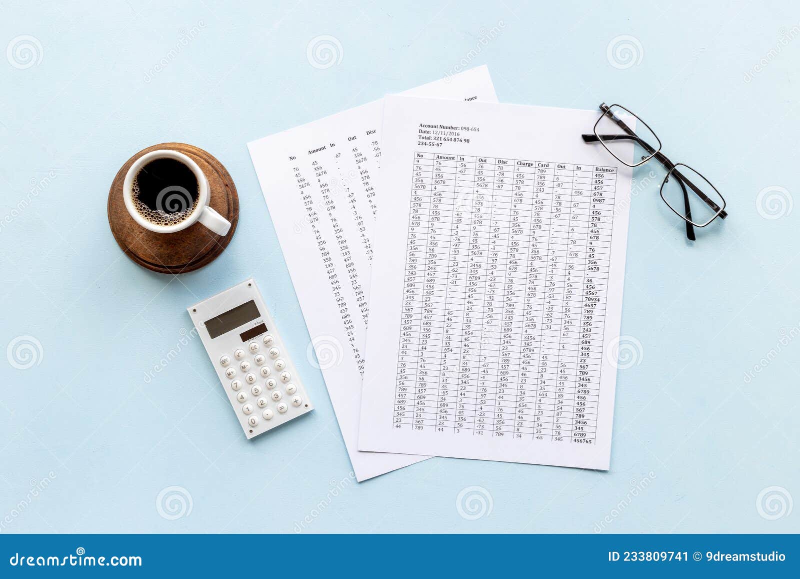 Taxes Accounting on Office Table with Calculator,top View Stock Image ...