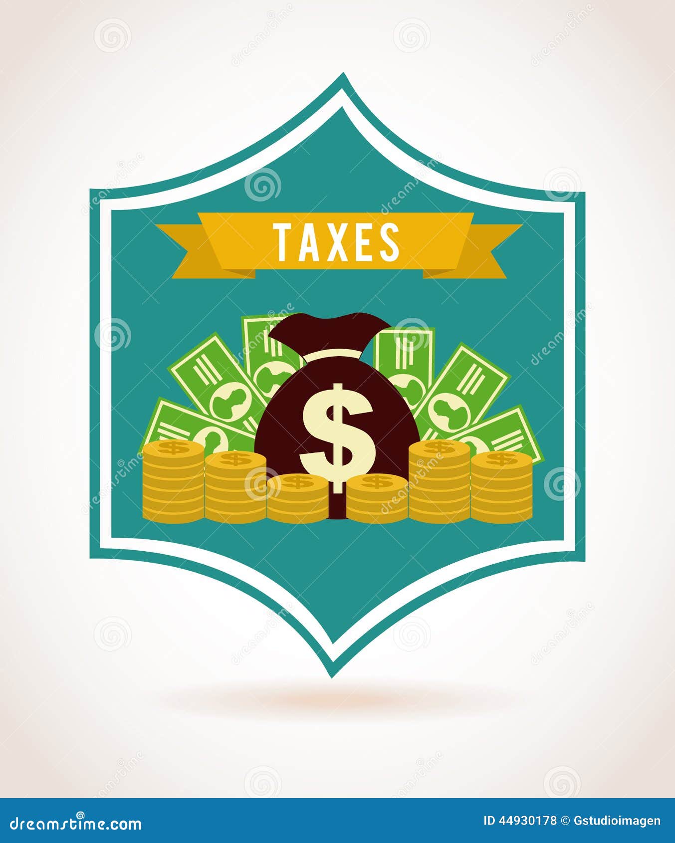 Taxes design stock vector. Illustration of government - 44930178