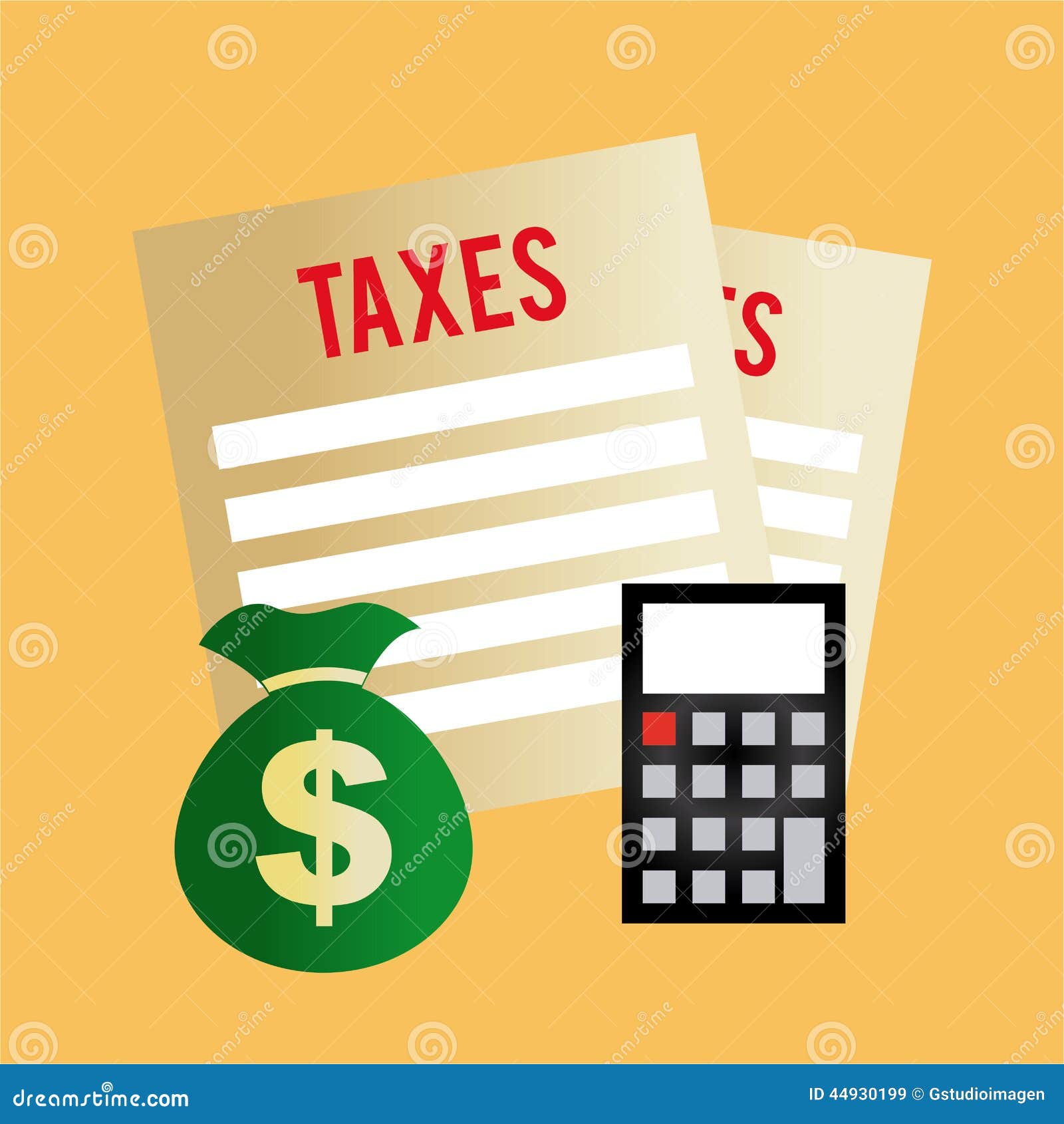Taxes design stock vector. Illustration of cost, finance - 44930199