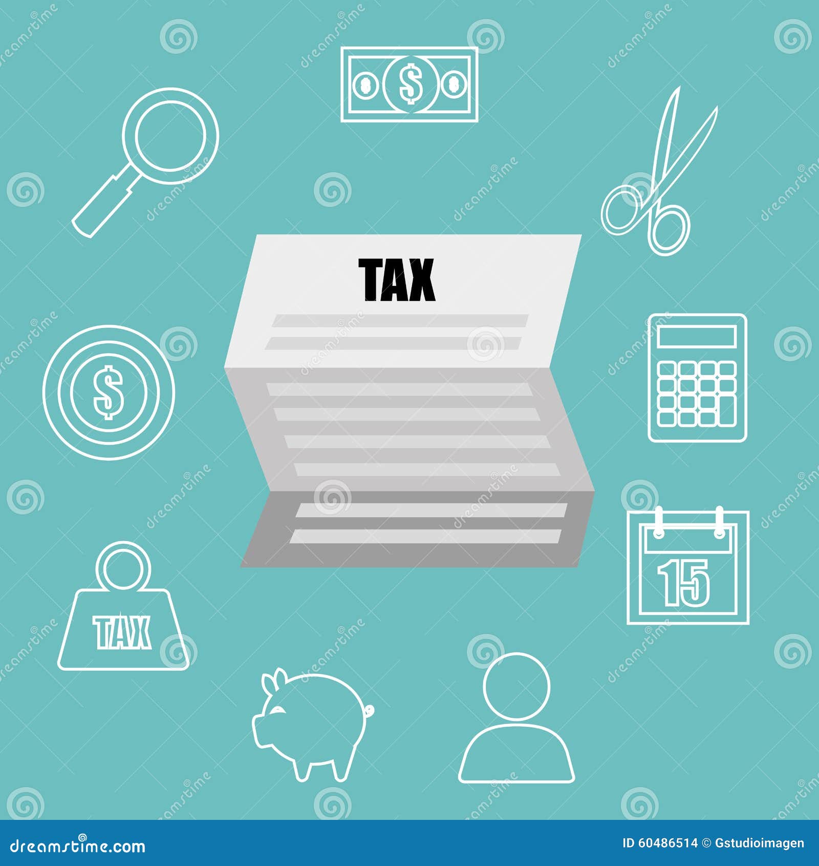 Taxes design. stock vector. Illustration of financial - 60486514