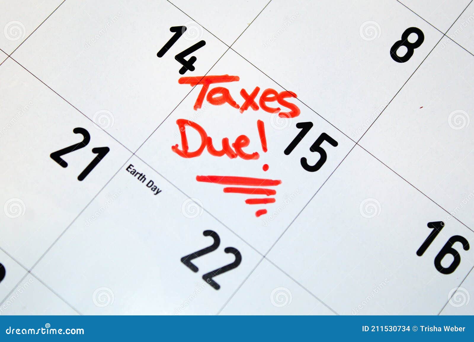 Taxes due Date, April 15th stock photo. Image of 15th - 211530734