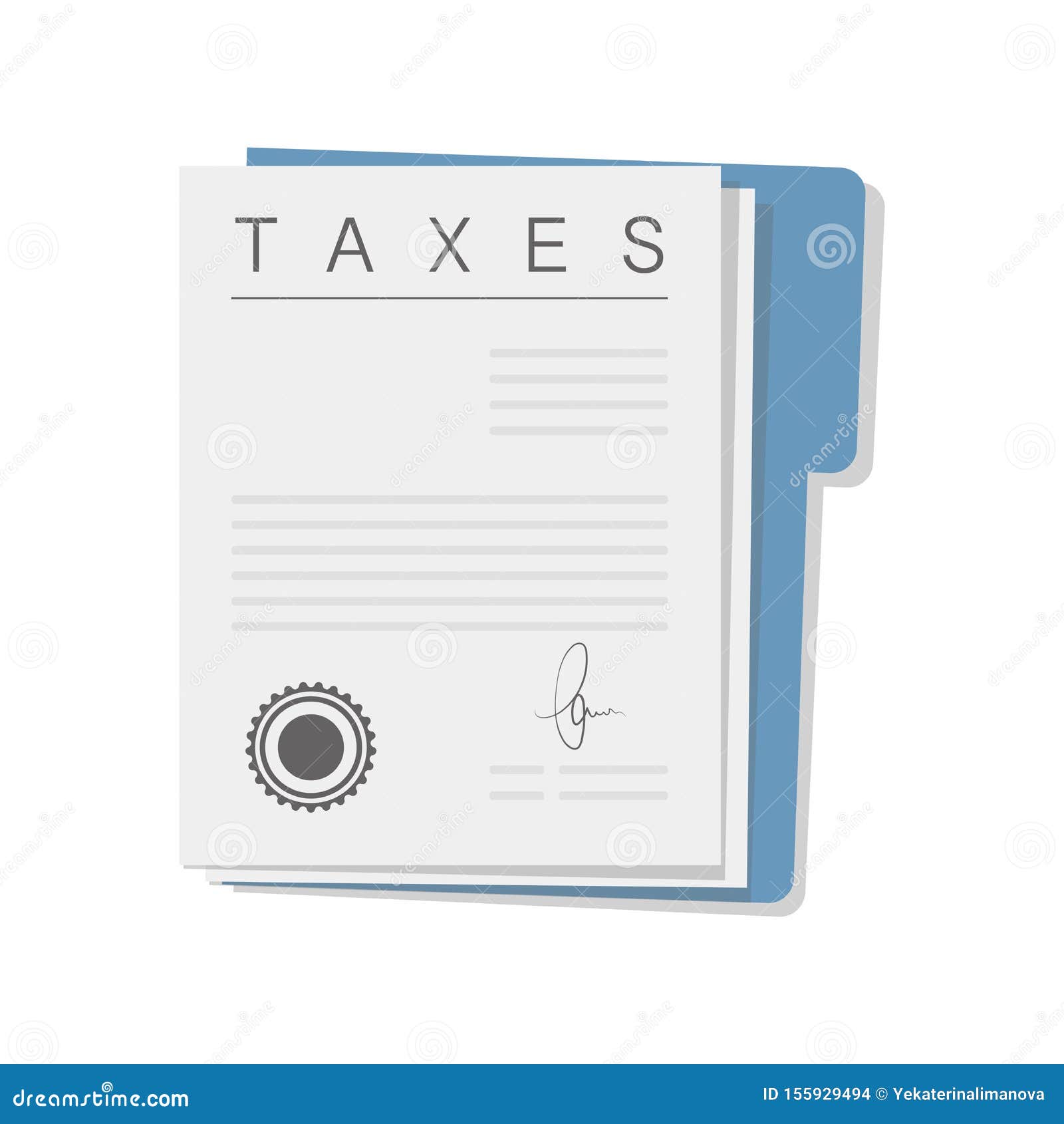 Taxes stock vector. Illustration of flat, analysis, document - 155929494