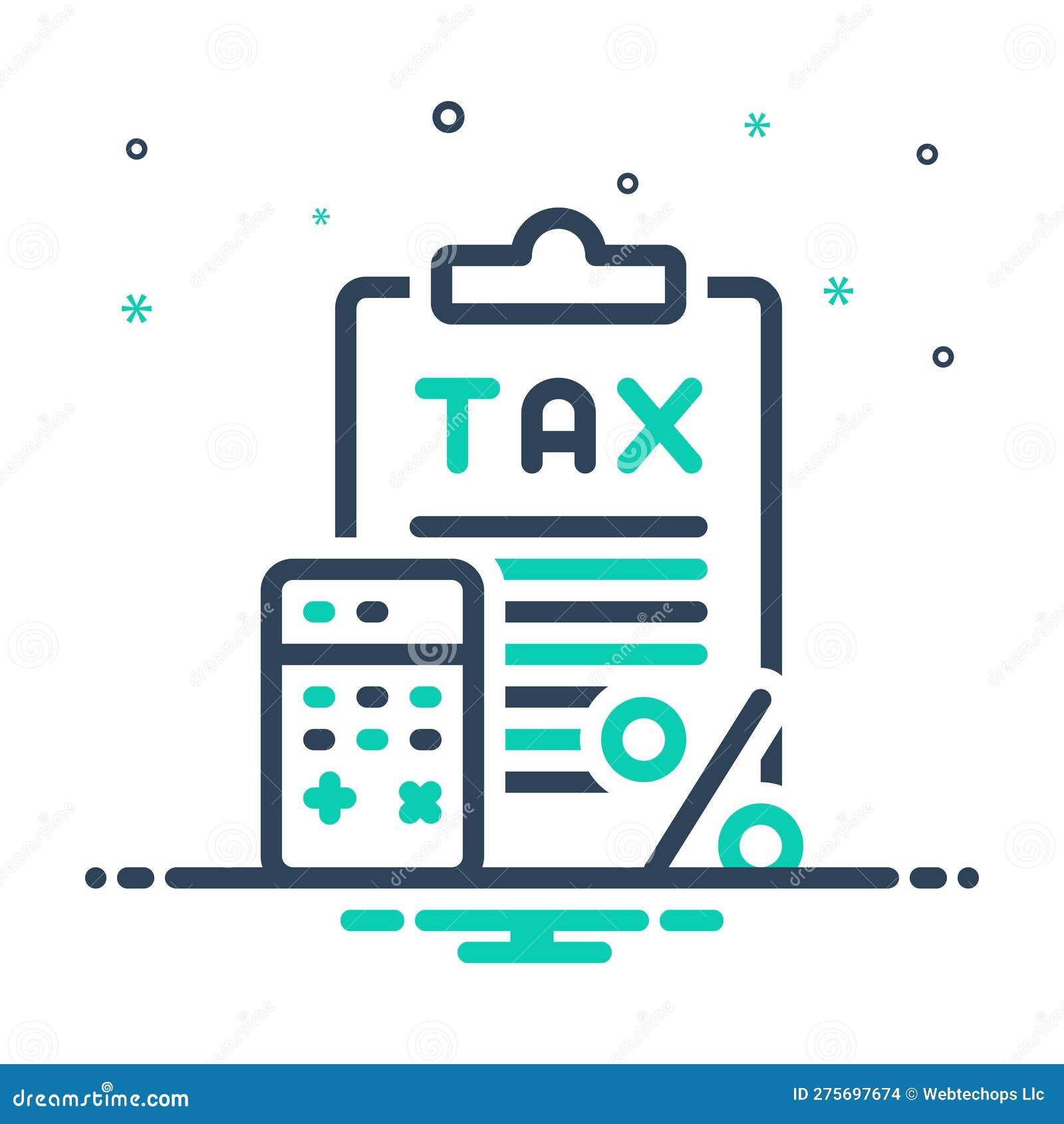 Mix Icon for Taxes, Levy and Finance Stock Vector - Illustration of ...