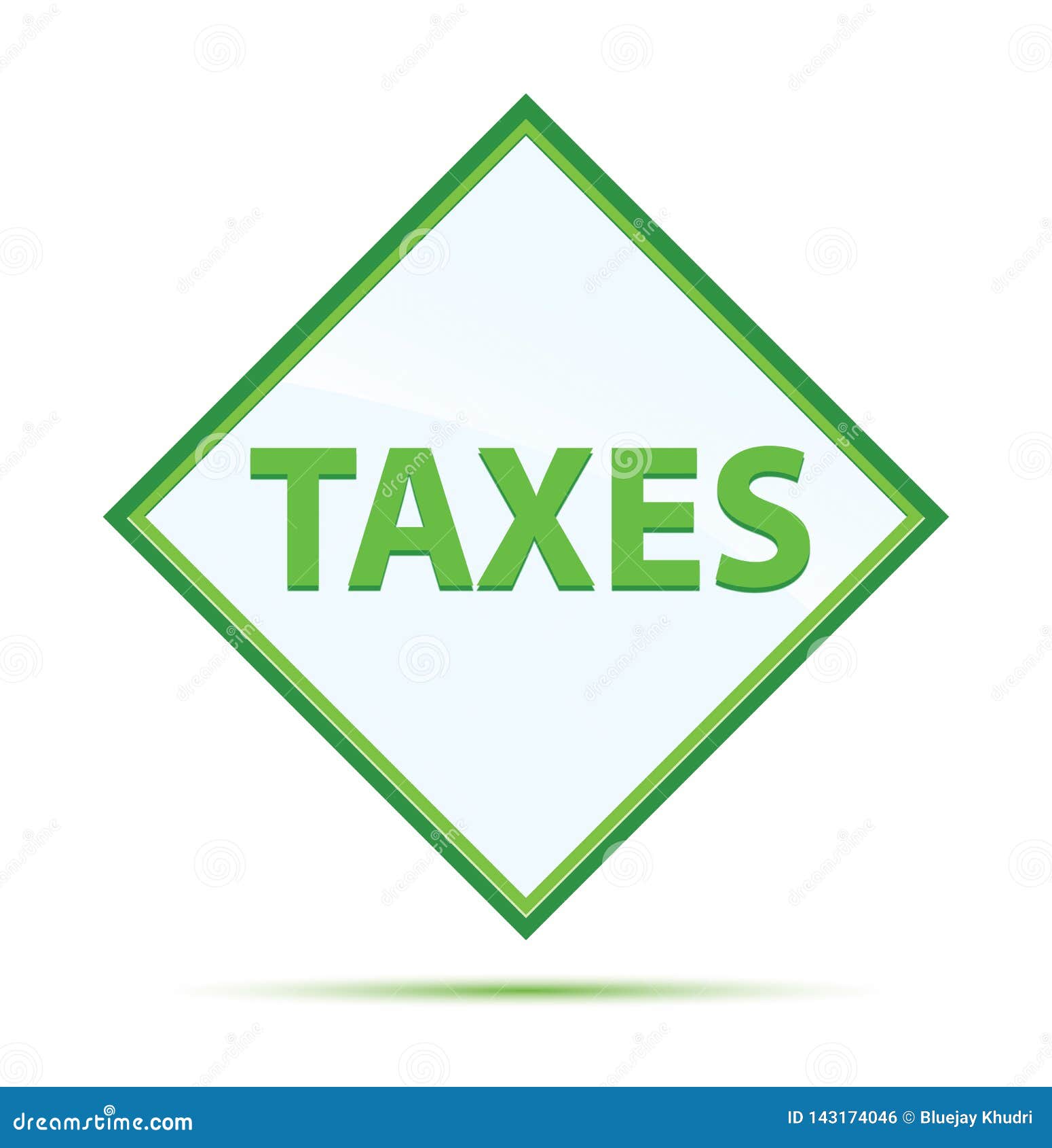Taxes Modern Abstract Green Diamond Button Stock Illustration ...