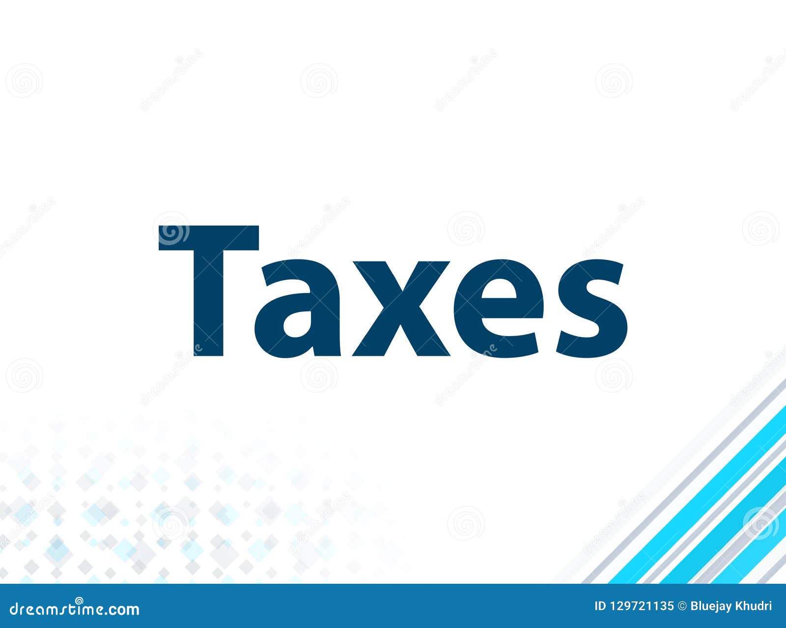 Taxes Modern Flat Design Blue Abstract Background Stock Illustration ...