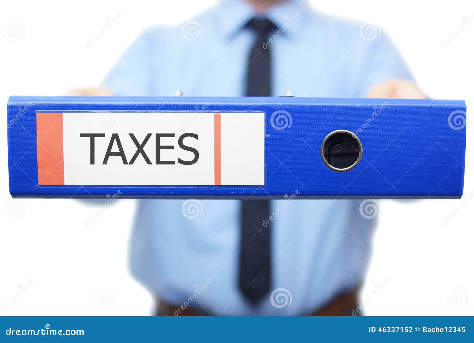 Taxes Word is Written on the Binder Stock Photo - Image of government ...
