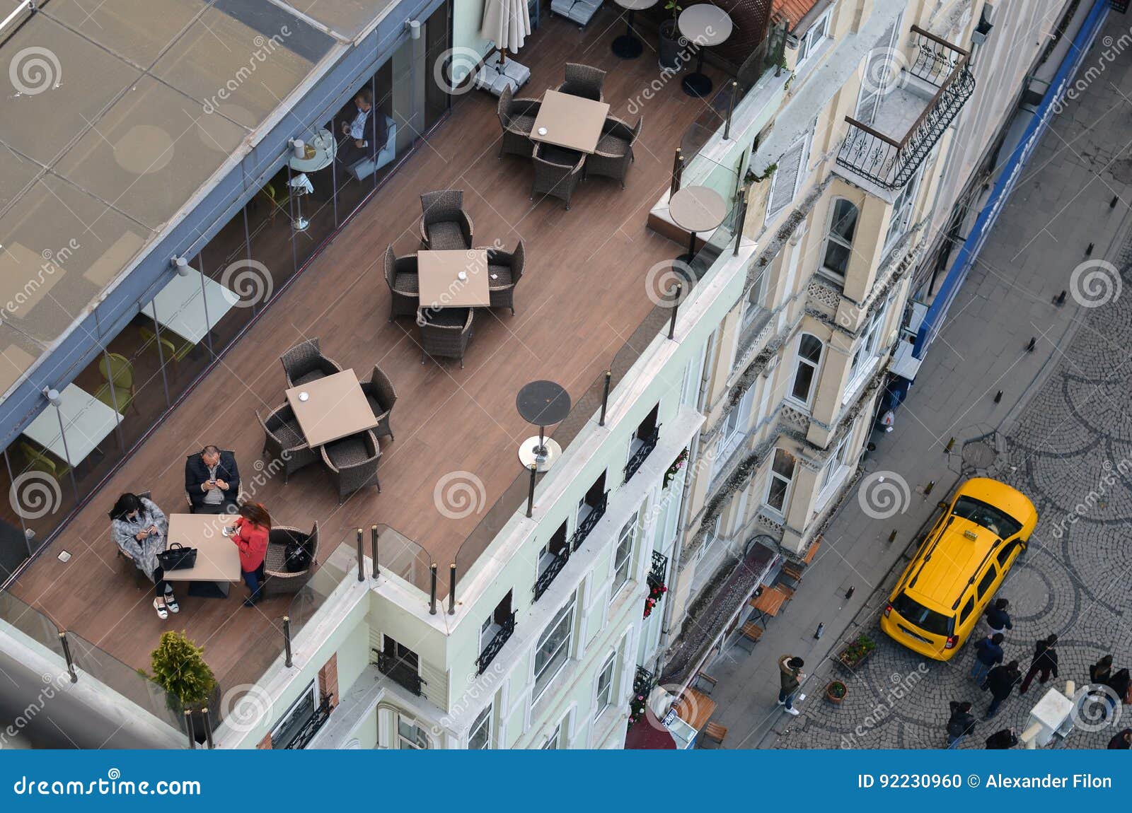 Taxi arrived in restourant editorial image. Image of penthouse - 92230960