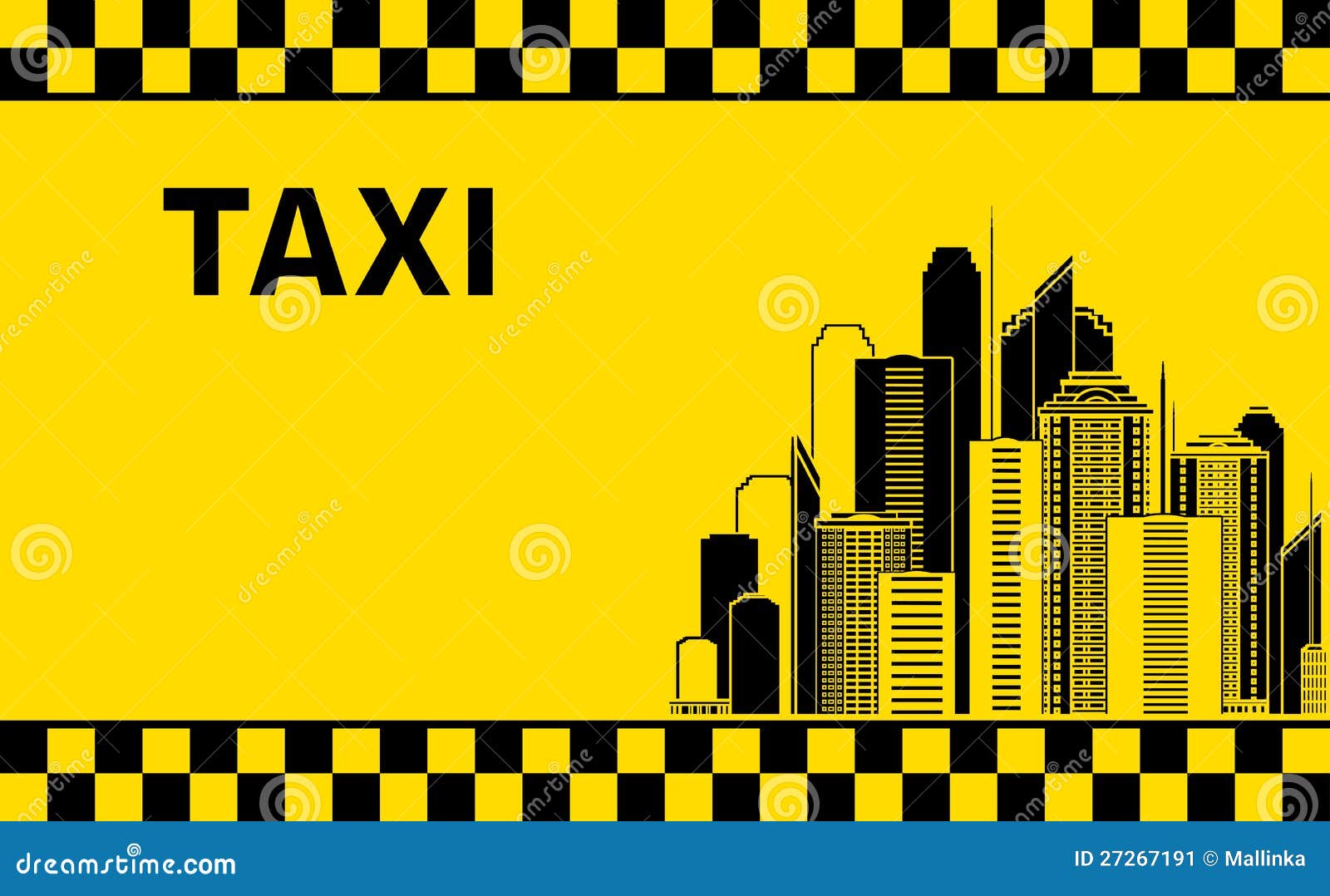 Taxi Background with City Landscape Stock Vector - Illustration of ...