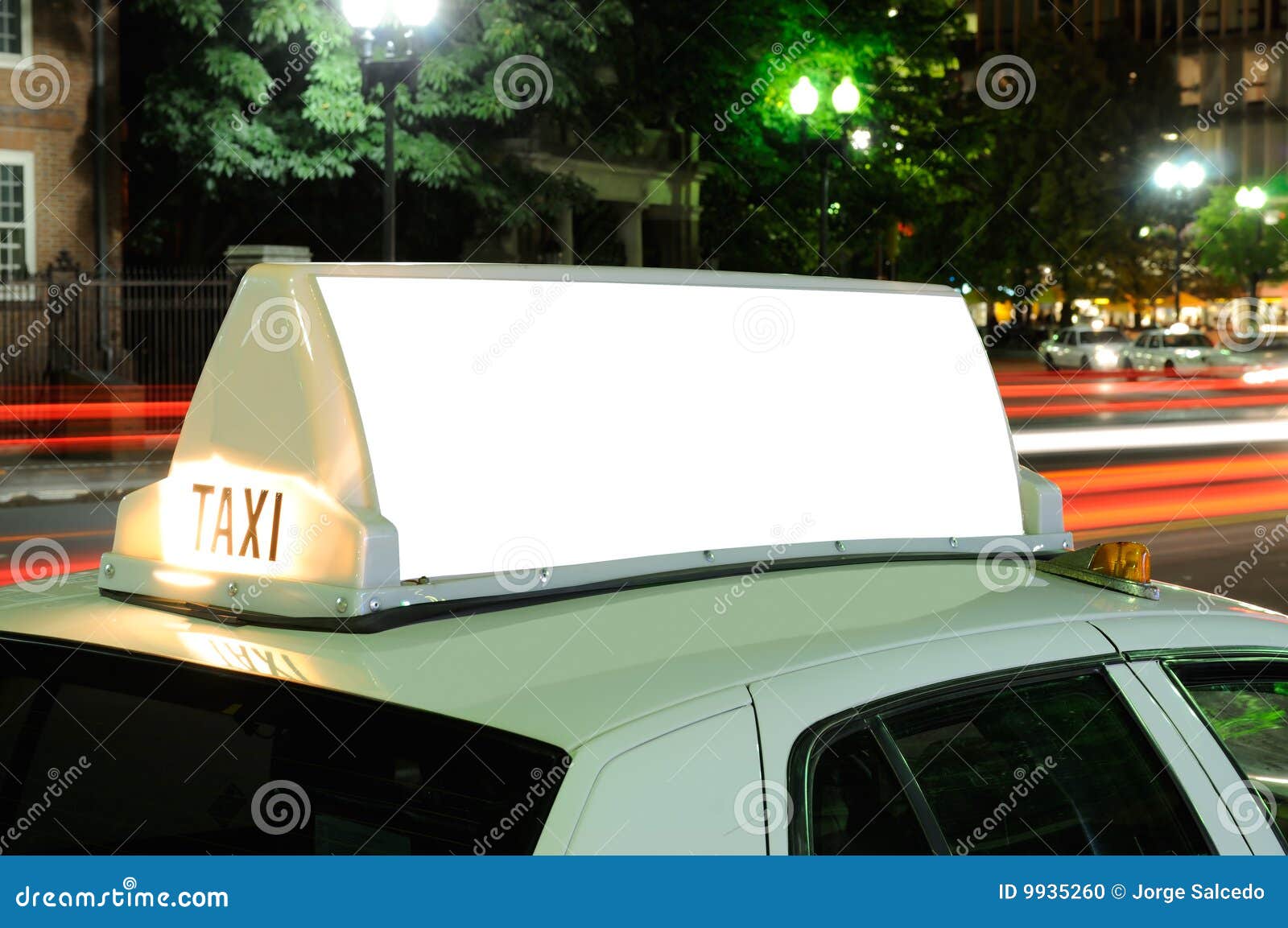 Taxi Billboard stock photo. Image of white, placard, billboard - 9935260