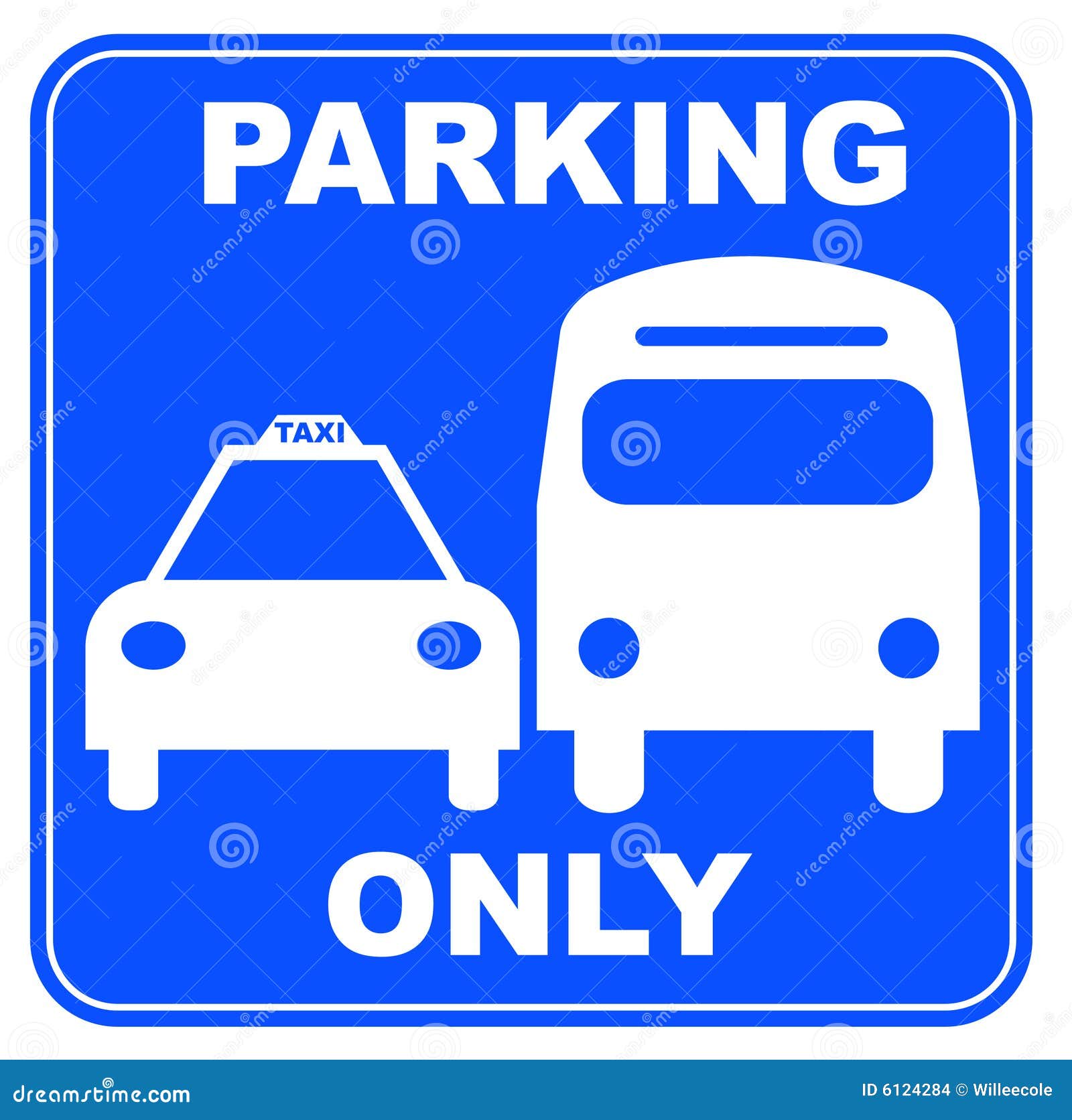 Taxi and bus parking stock vector. Illustration of commuter - 6124284