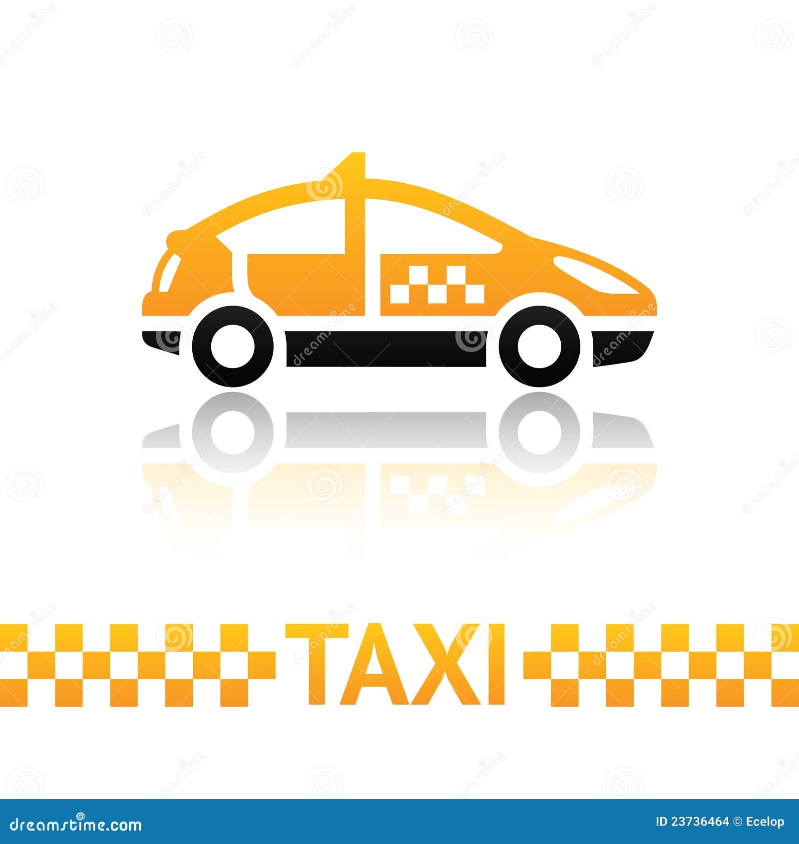 Taxi cab symbol stock vector. Illustration of silhouette - 23736464