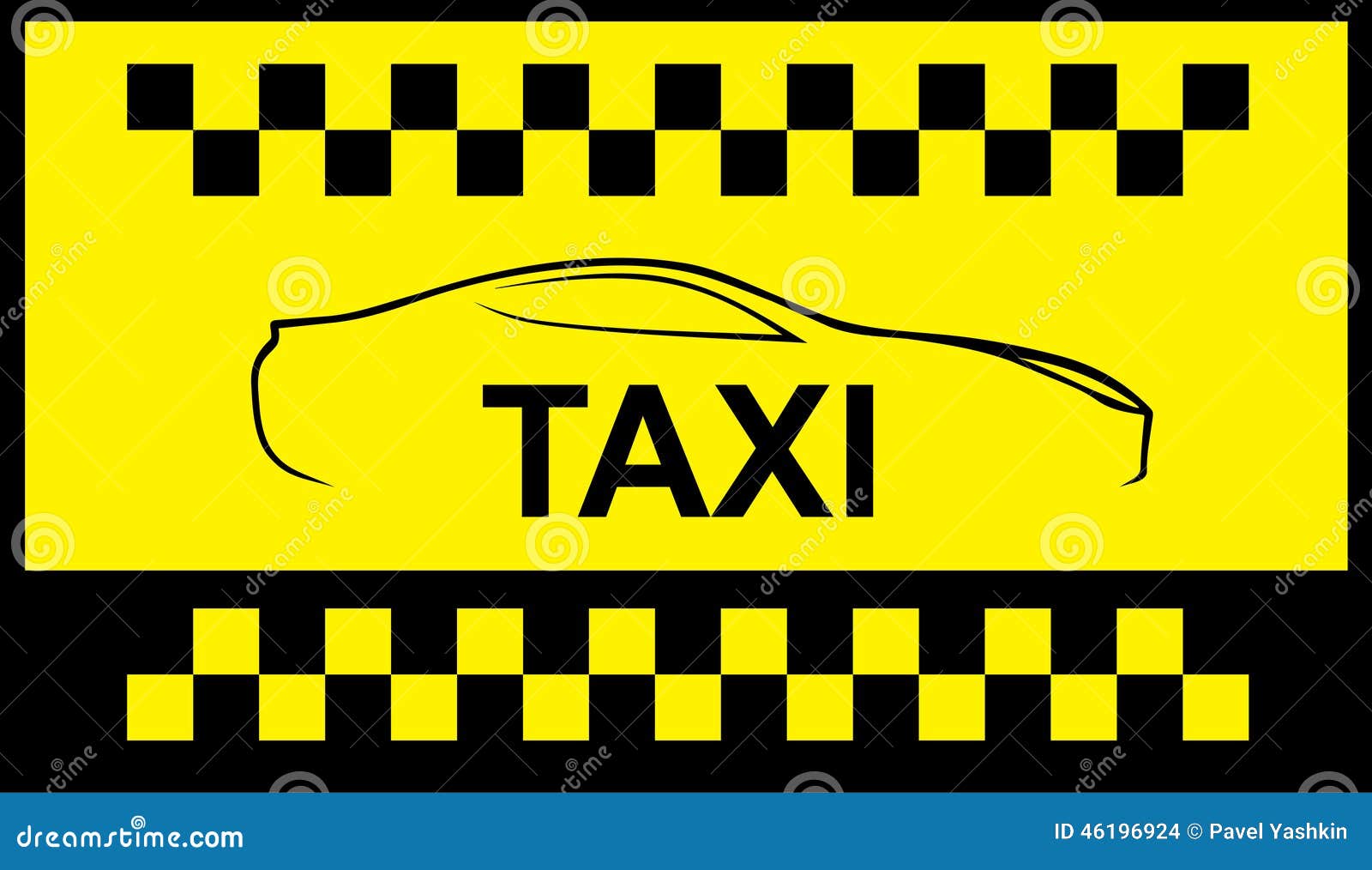 Taxi cab symbol stock vector. Illustration of silhouette - 46196924