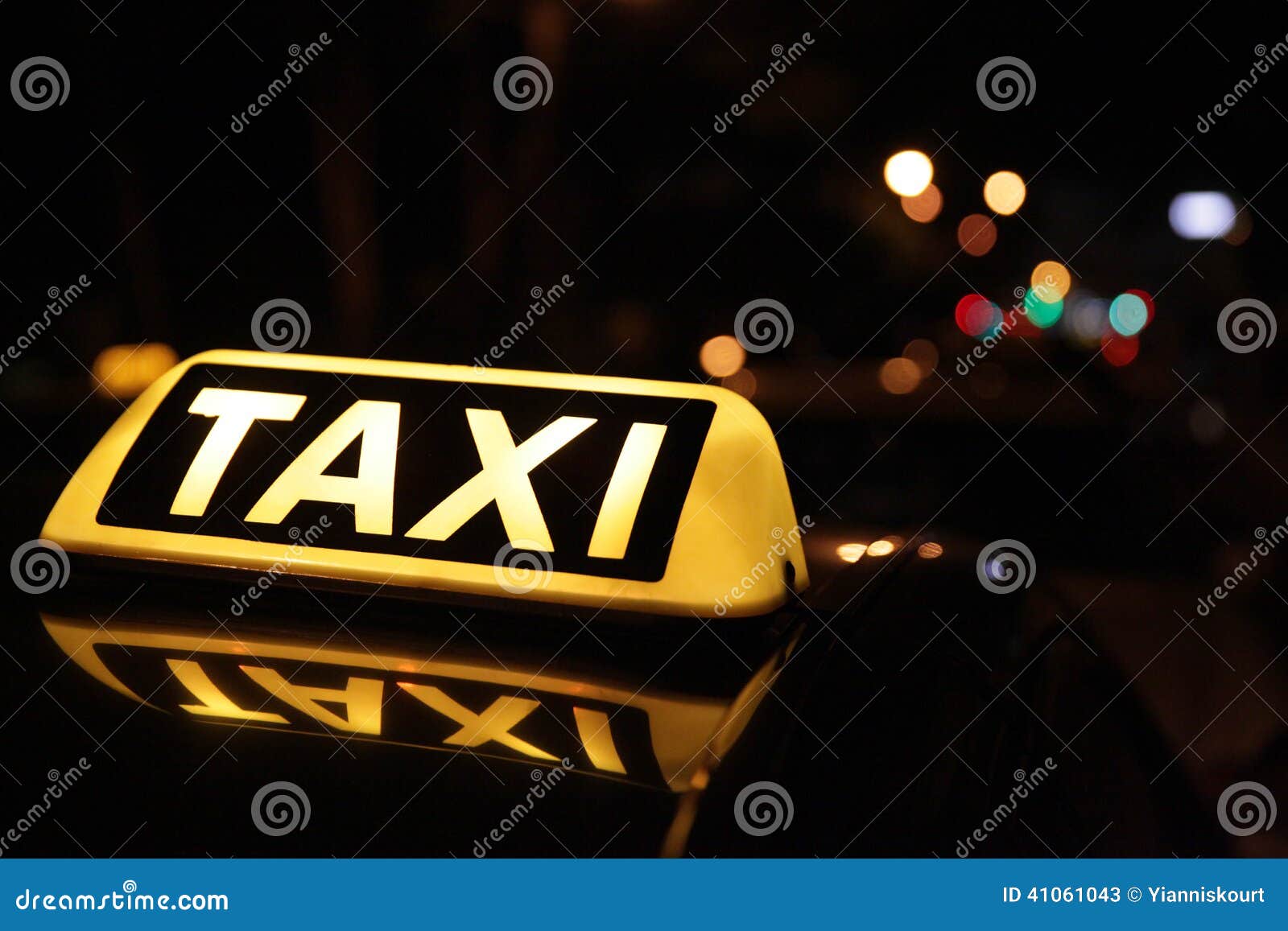 Taxi car sign stock image. Image of mode, city, roof - 41061043