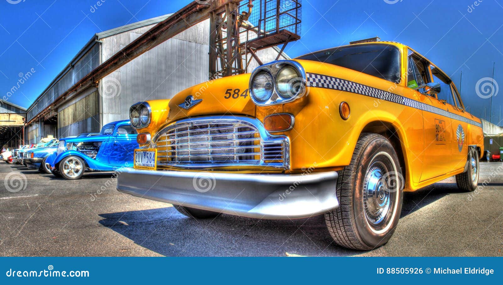 Taxi Classico Del Controllore Degli Anni 70 Fotografia Editoriale ...