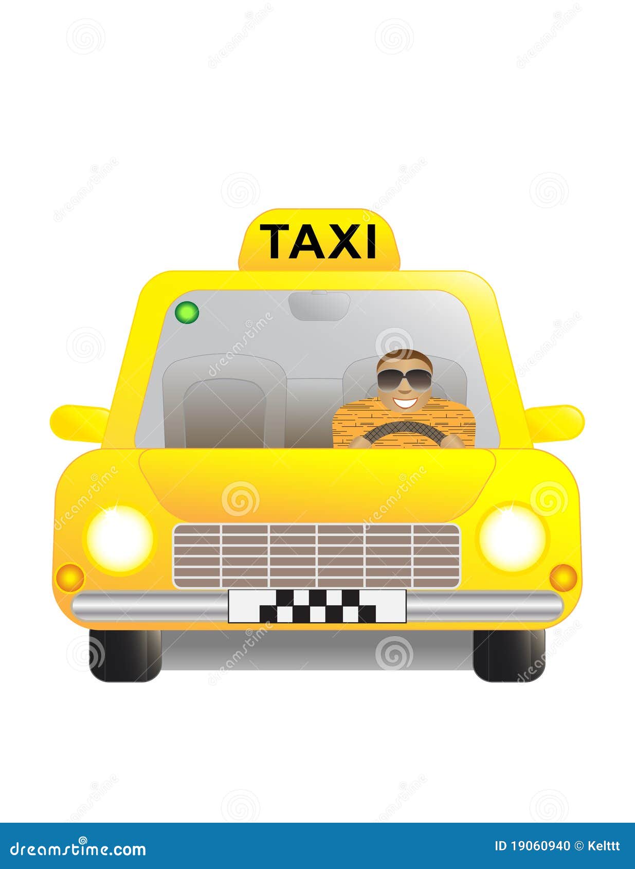Taxi and driver. stock vector. Illustration of service - 19060940
