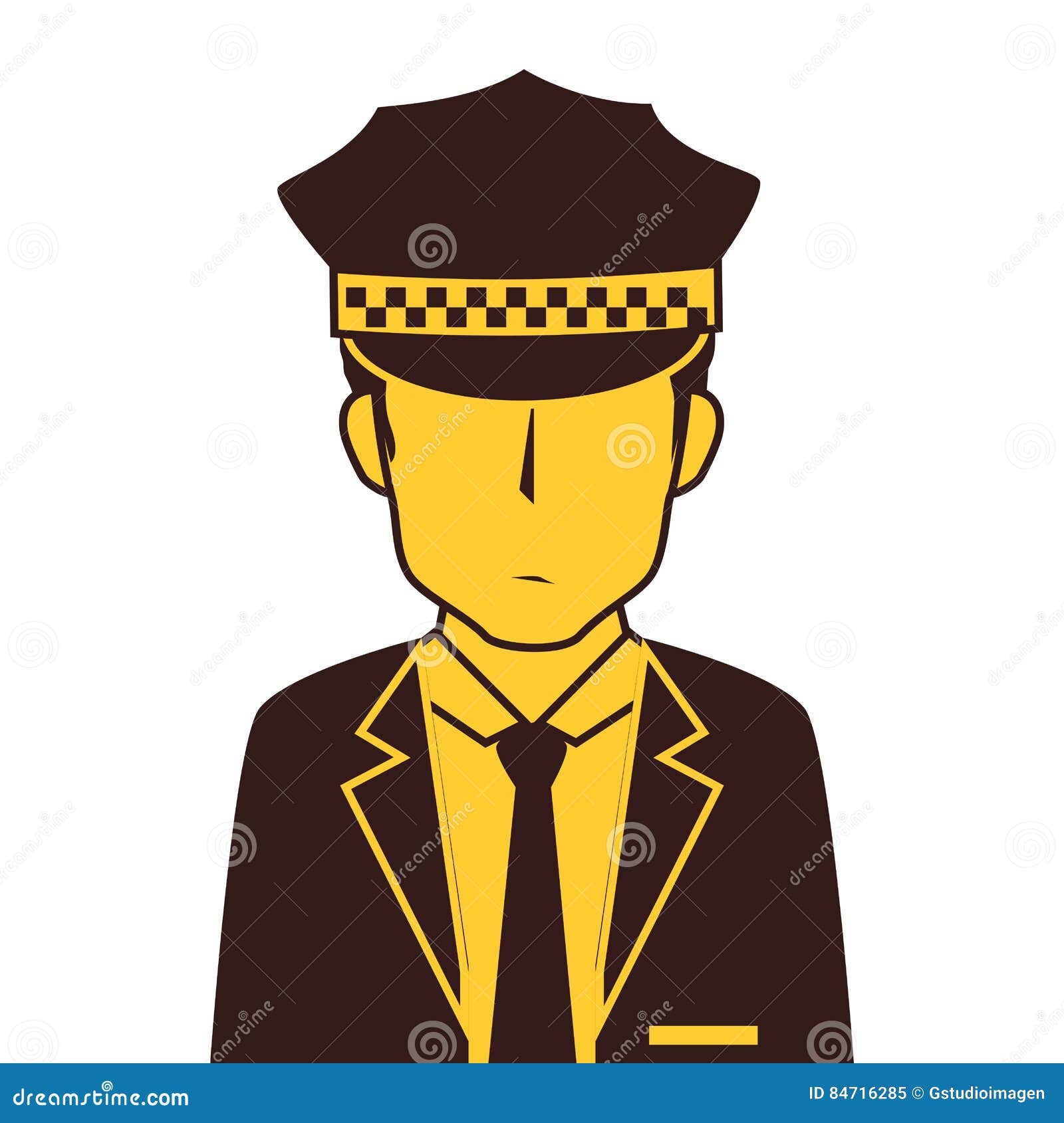 Taxi Driver Avatar Character Stock Illustration - Illustration of taxi ...