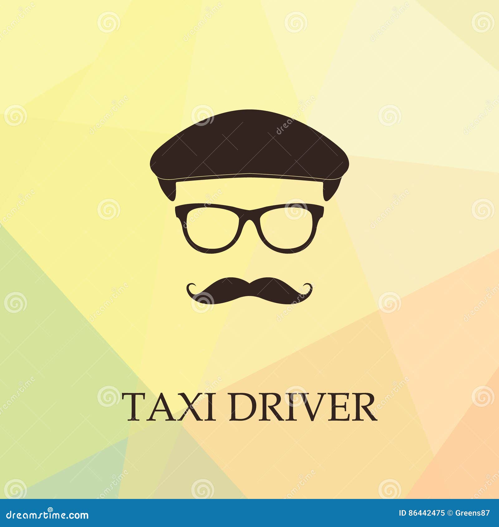 Taxi driver icon. stock vector. Illustration of icon - 86442475