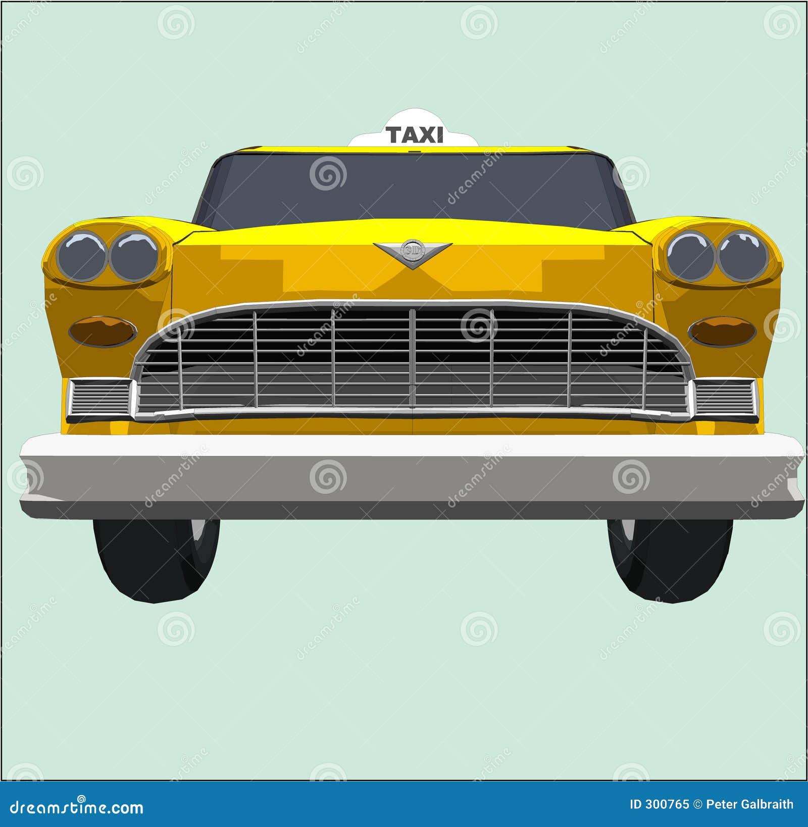 Taxi front stock vector. Illustration of metroplolitan - 300765