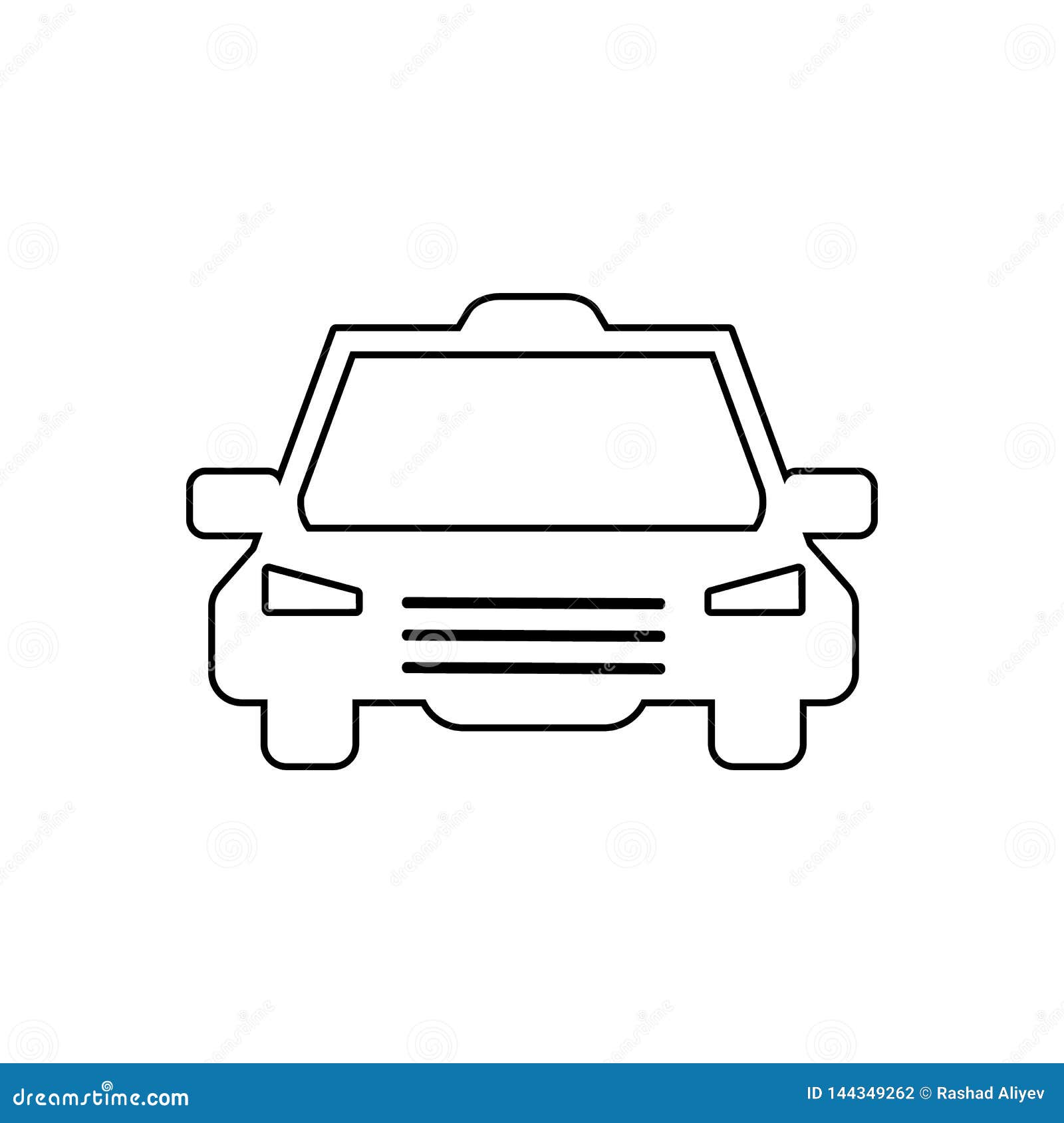 Taxi Front View Icon. Element of Transport for Mobile Concept and Web ...