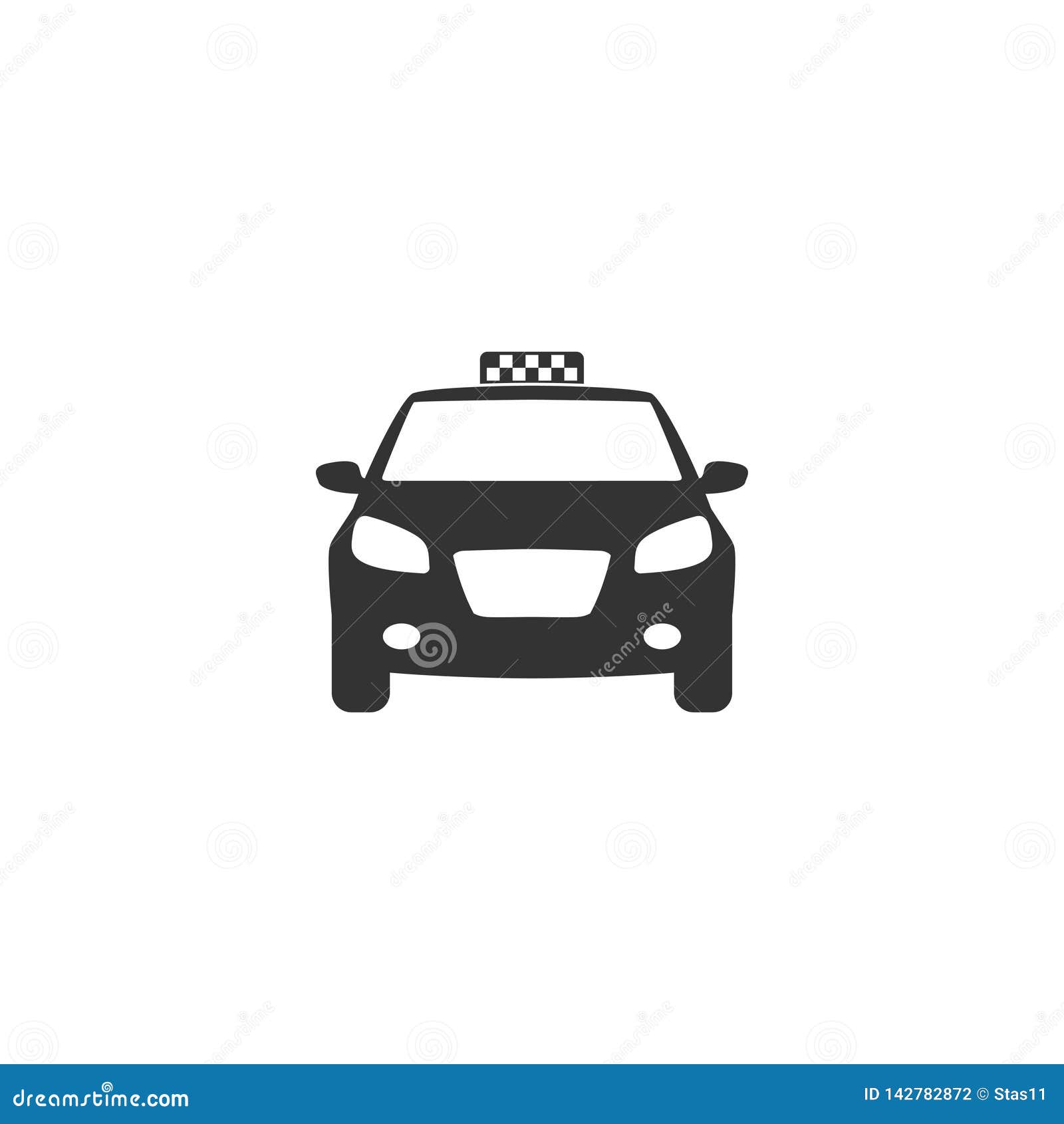 Taxi Icon in Simple Design. Vector Illustration Stock Vector ...
