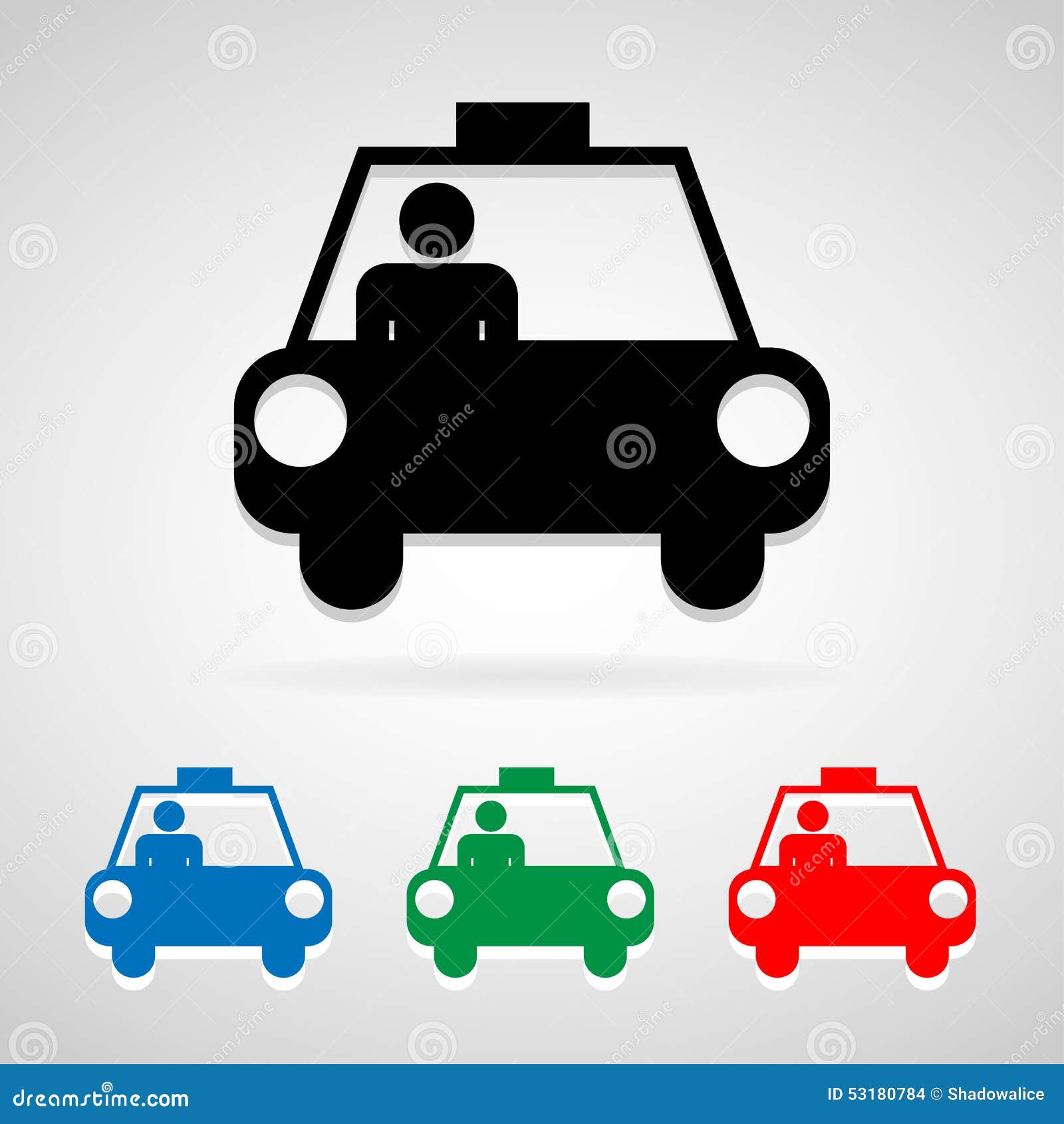 Taxi Icons Set Great for Any Use. Vector EPS10. Stock Vector ...