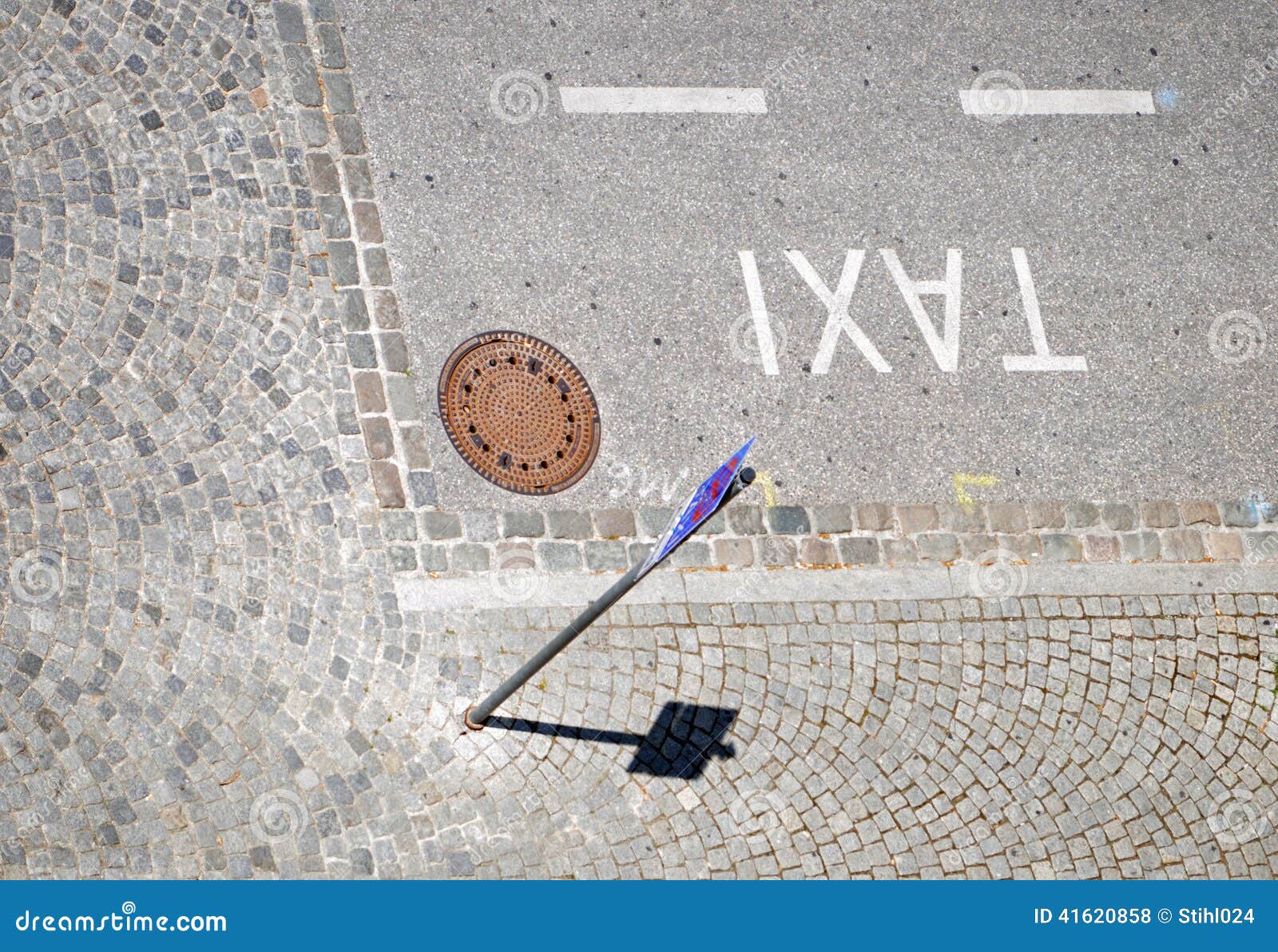 Taxi lane stock photo. Image of cover, street, curbstone - 41620858