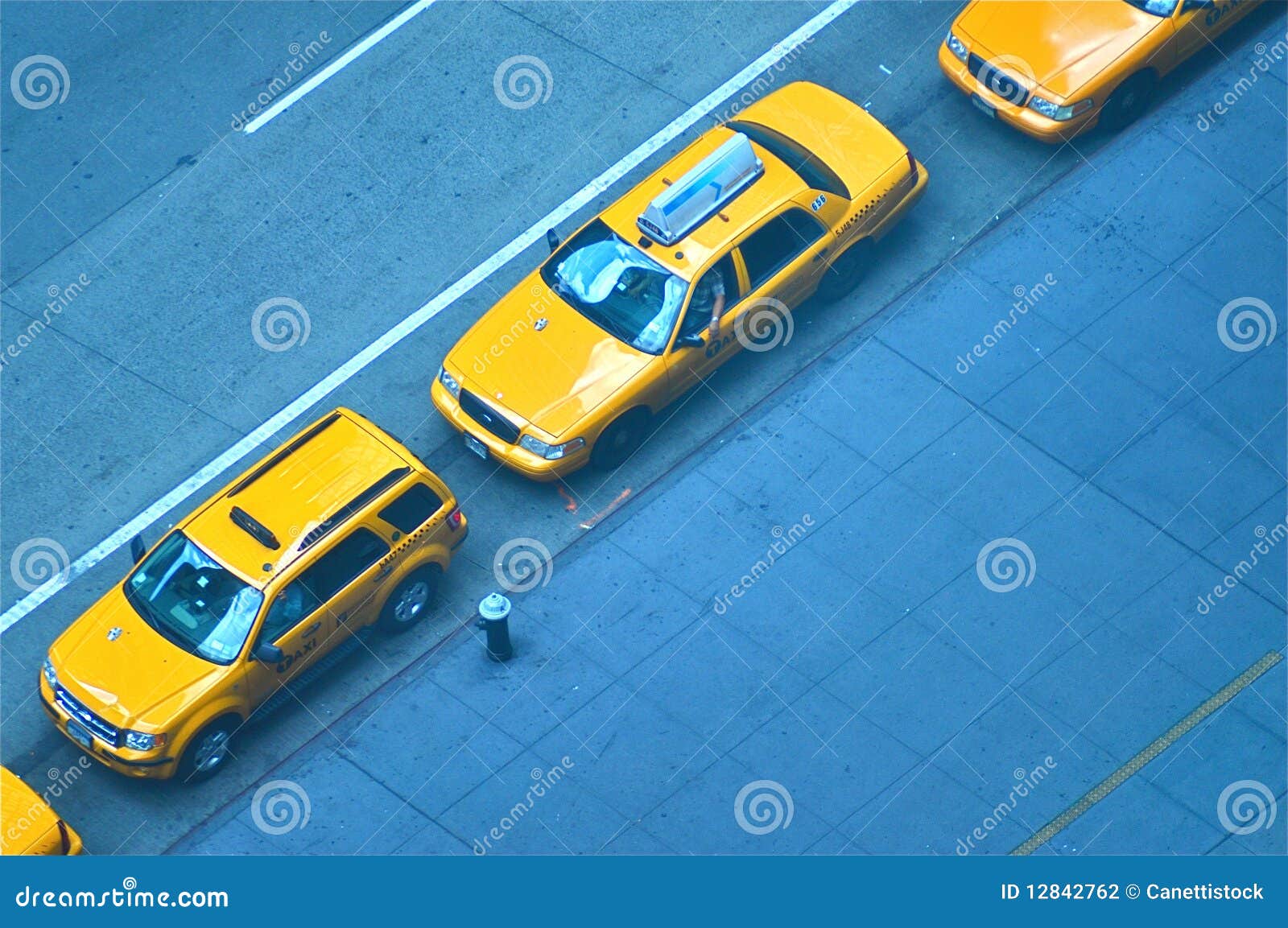 Taxi Line stock photo. Image of duty, broadway, fare - 12842762