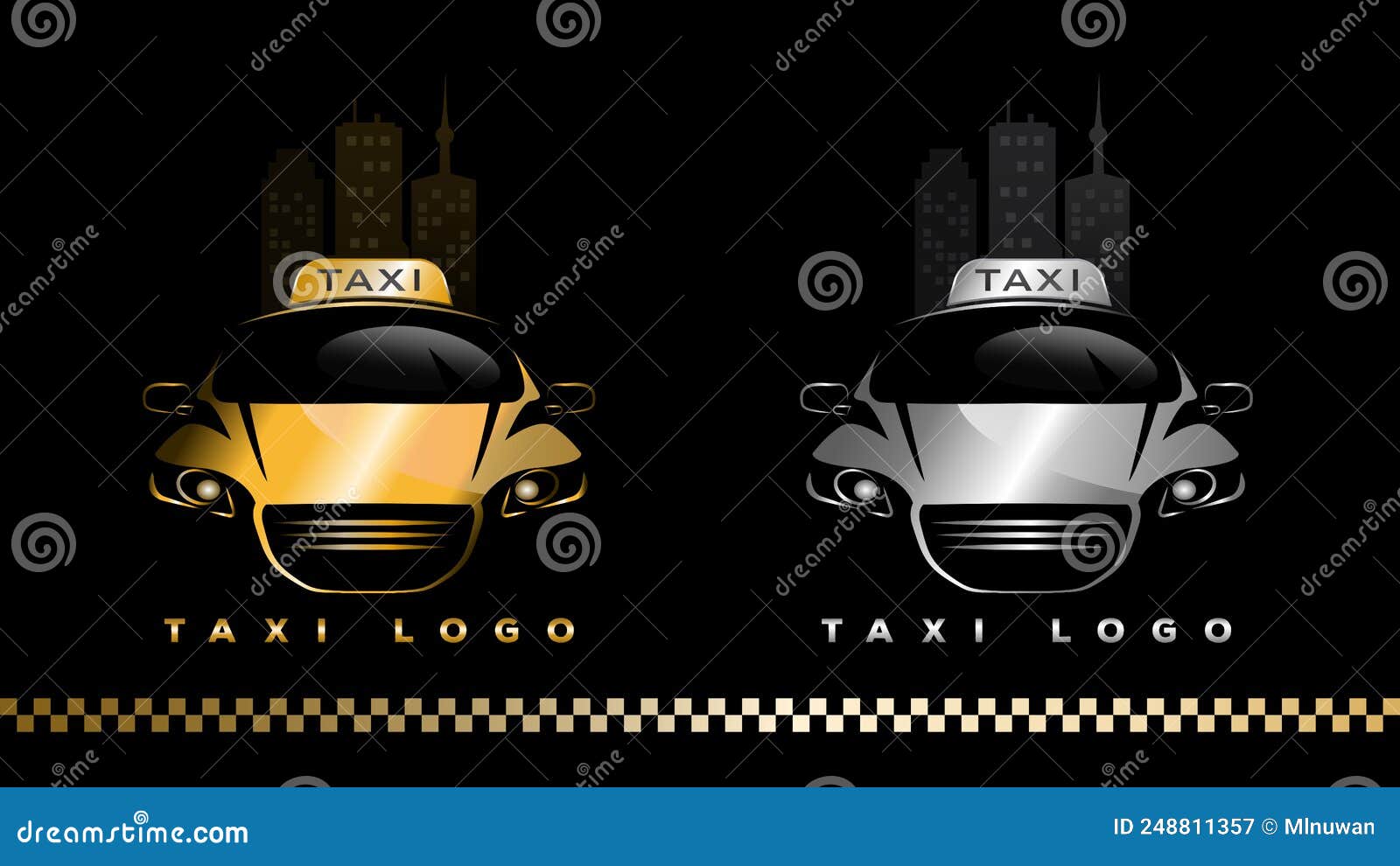 Metalic Styled Car Logo Design or a Taxi Logo Stock Vector ...