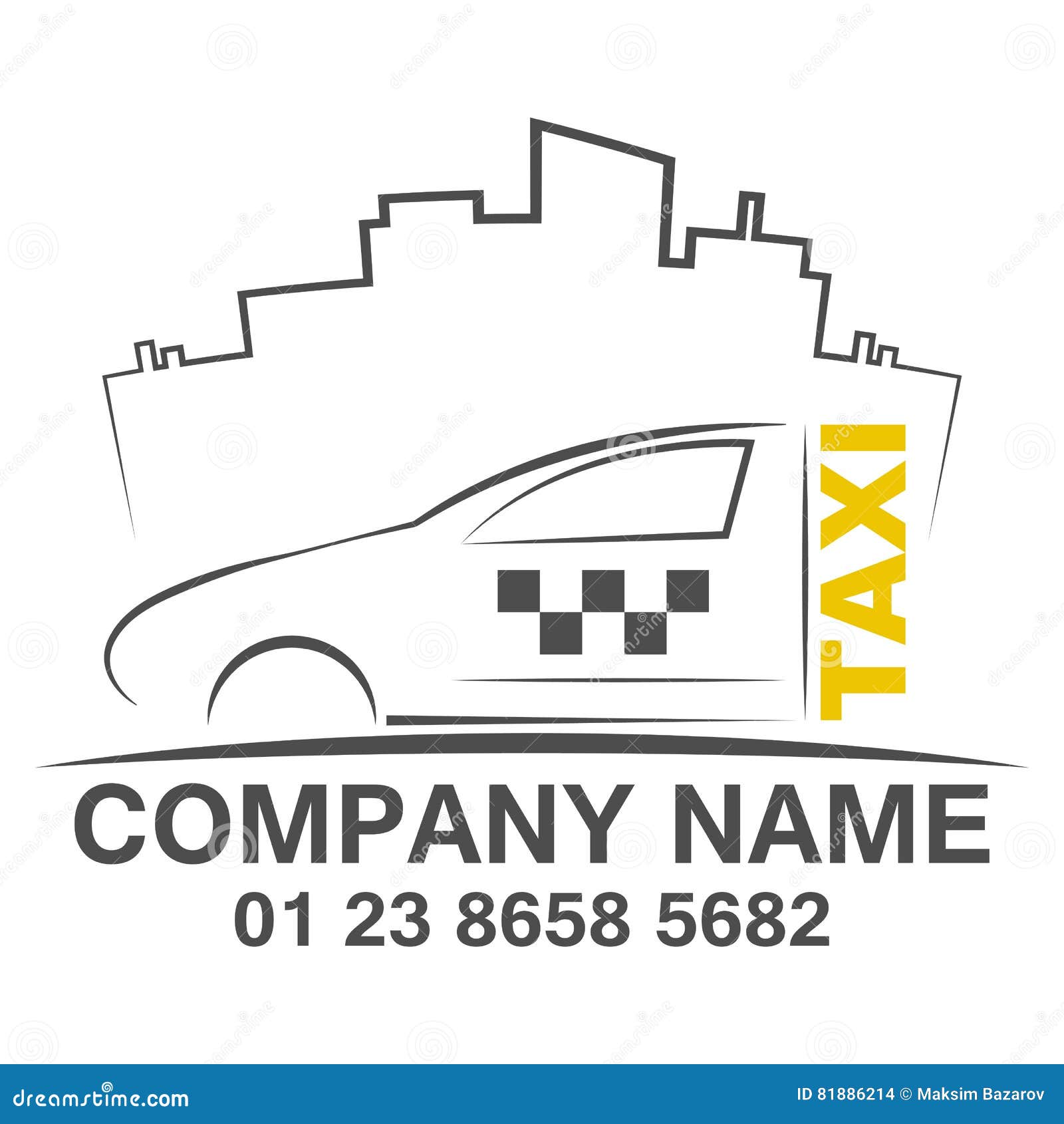 Taxi logo design template stock vector. Illustration of retro - 81886214