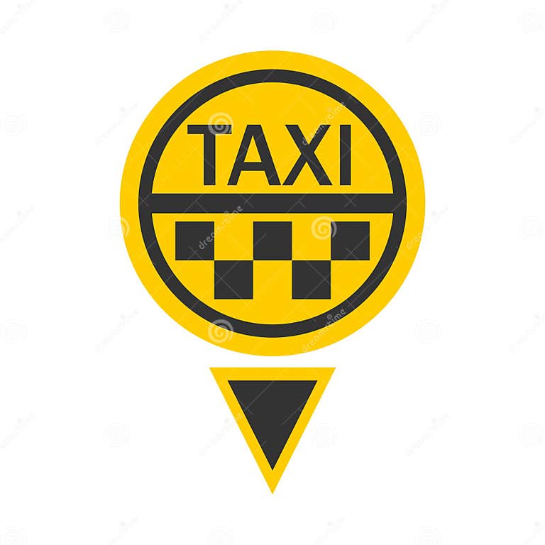 Taxi Logotype in Round Shape Isolated on White Stock Vector ...