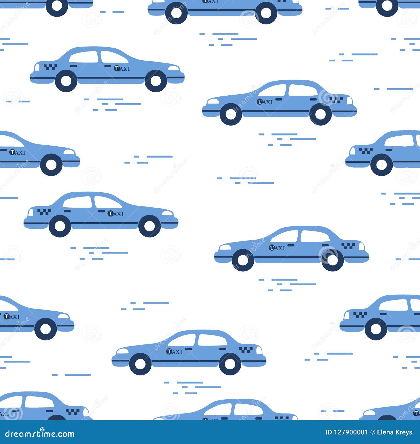 Taxi pattern. stock vector. Illustration of call, road - 127900001