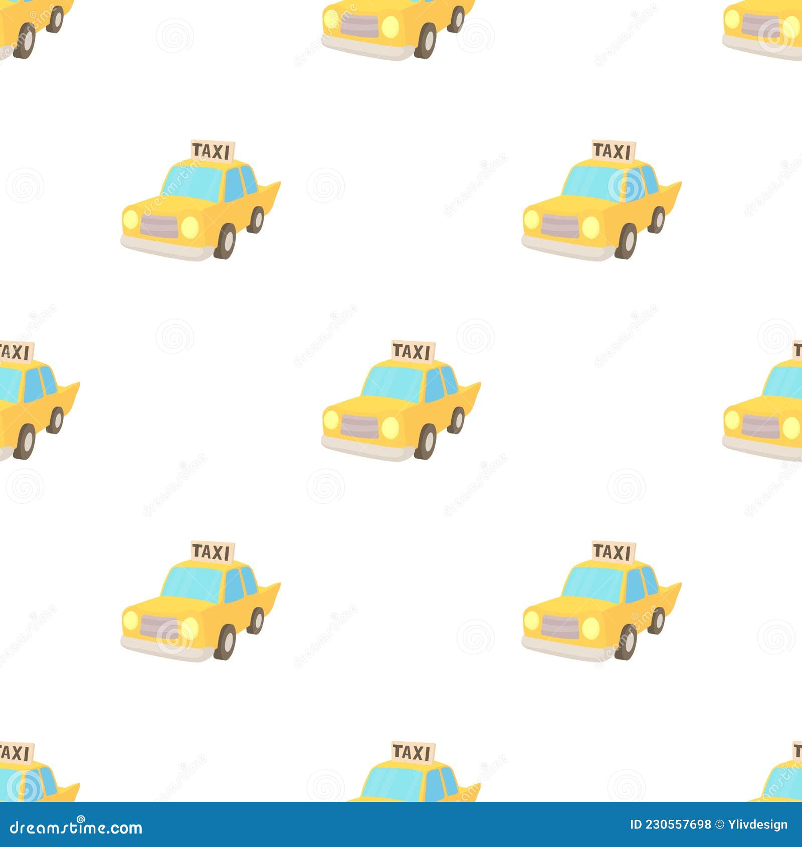 Taxi Pattern Seamless Vector Stock Vector - Illustration of cartoon ...