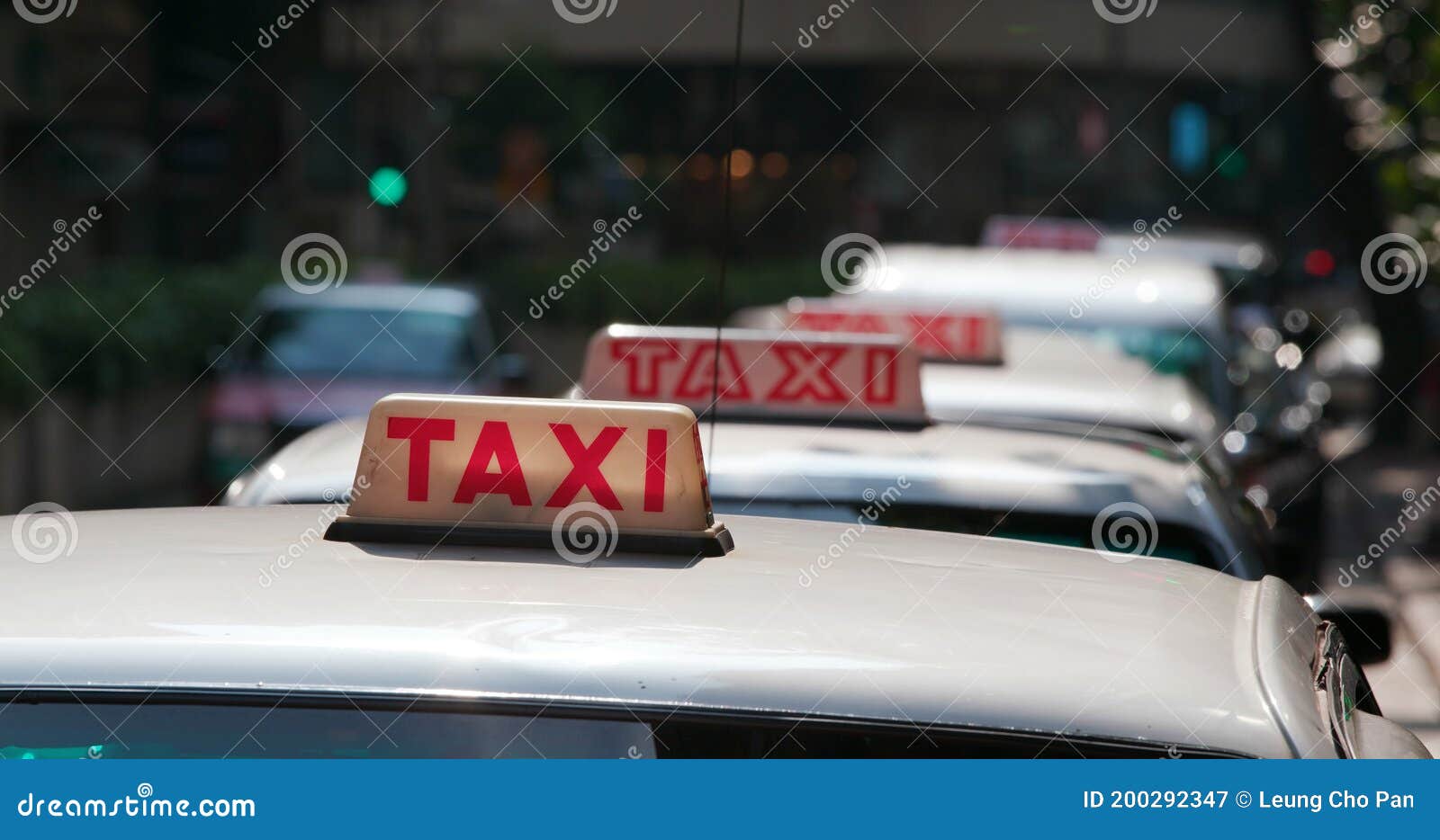 Taxi queue up in street stock image. Image of transportation - 200292347