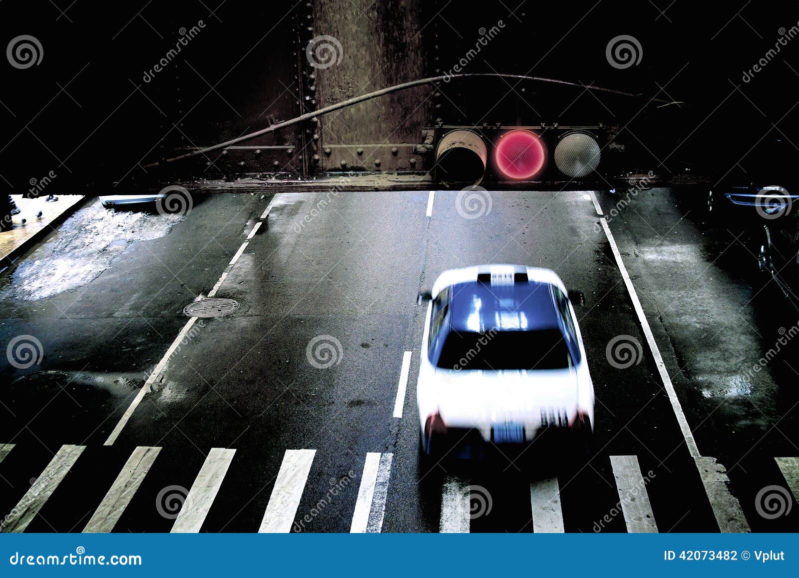 Taxi Running Red Light stock photo. Image of speed, time - 42073482