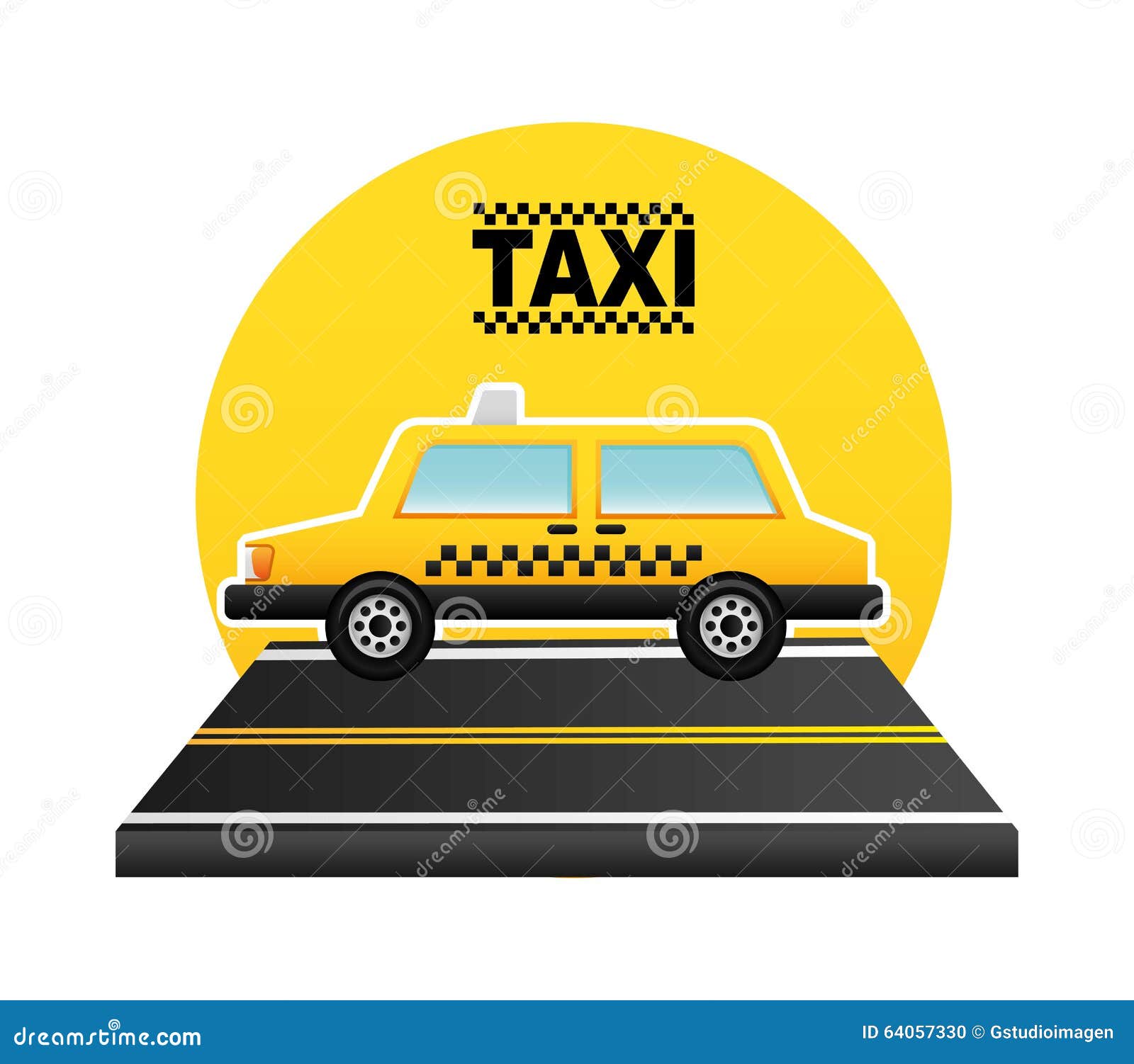 Taxi service design stock vector. Illustration of street - 64057330