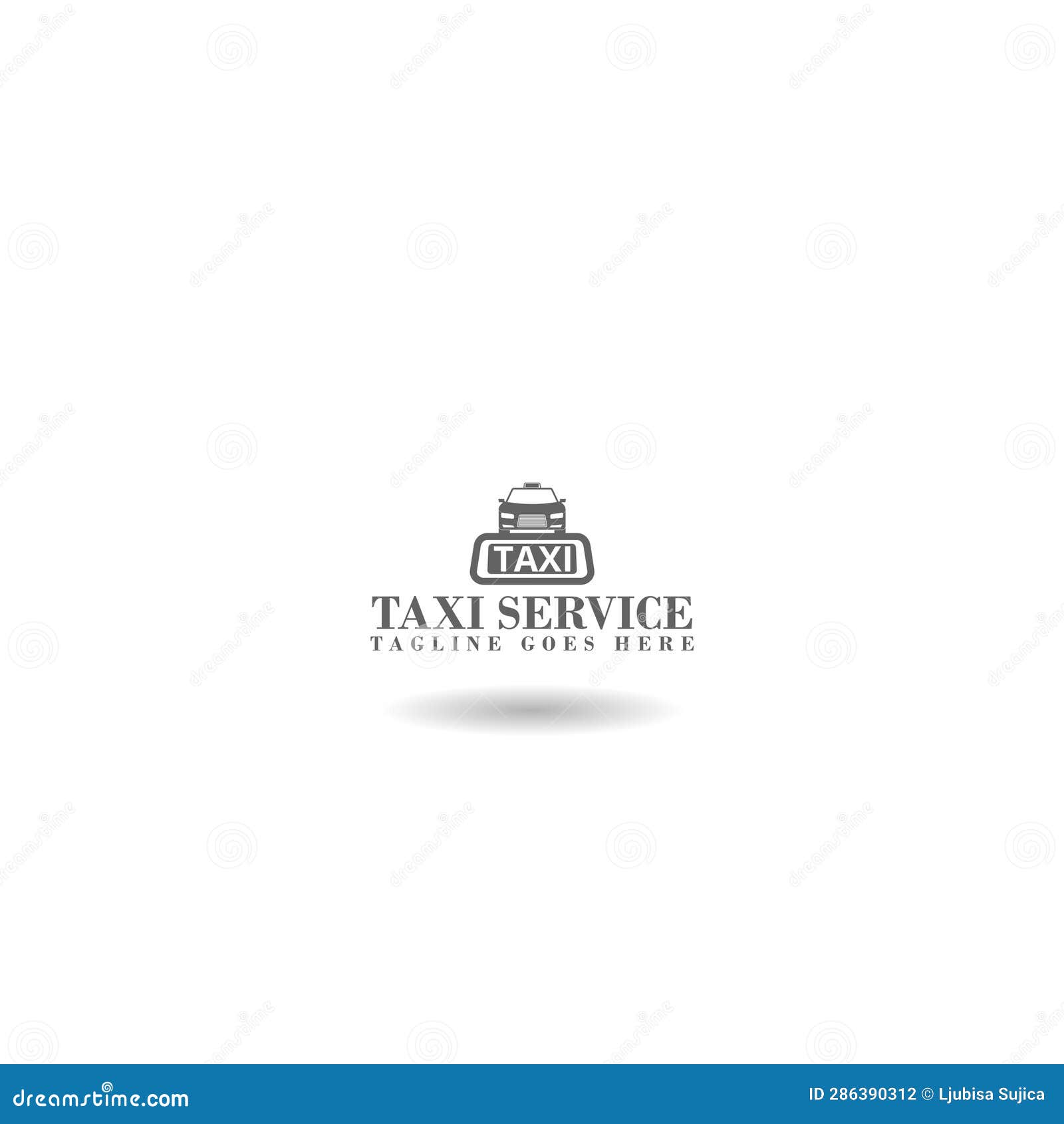 Taxi Service Logo Template with Shadow Stock Illustration ...