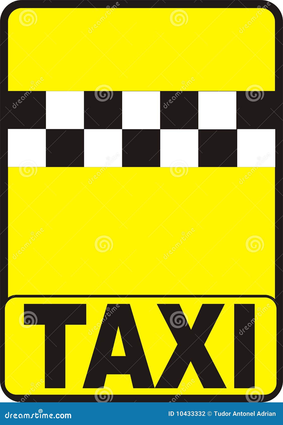 Taxi Sign stock illustration. Illustration of drive, station - 10433332
