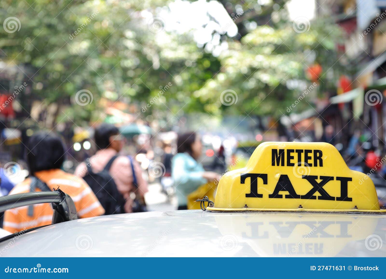 Taxi sign stock image. Image of station, reflection, mode - 27471631