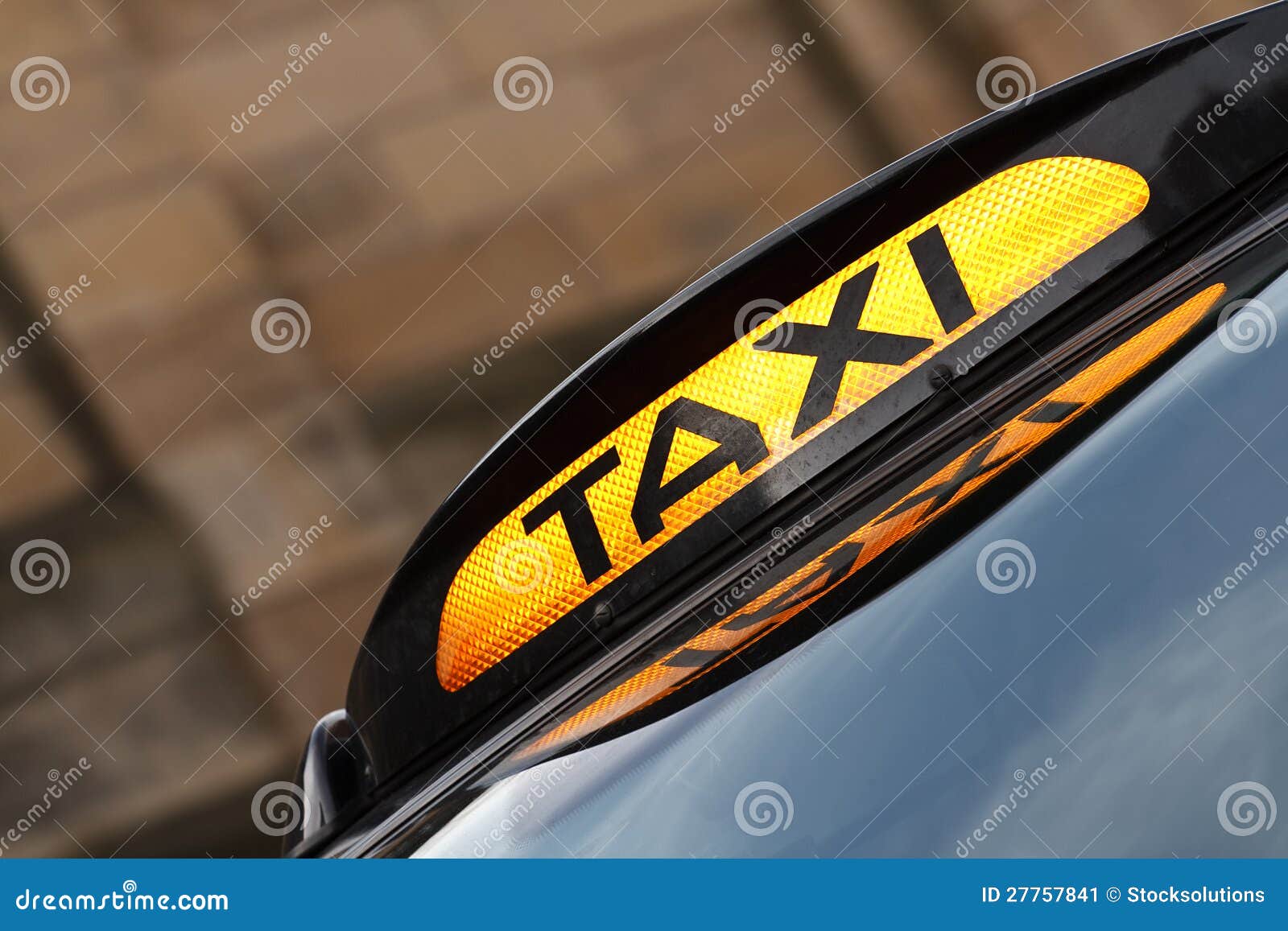 Taxi Sign stock image. Image of close, public, illuminated - 27757841