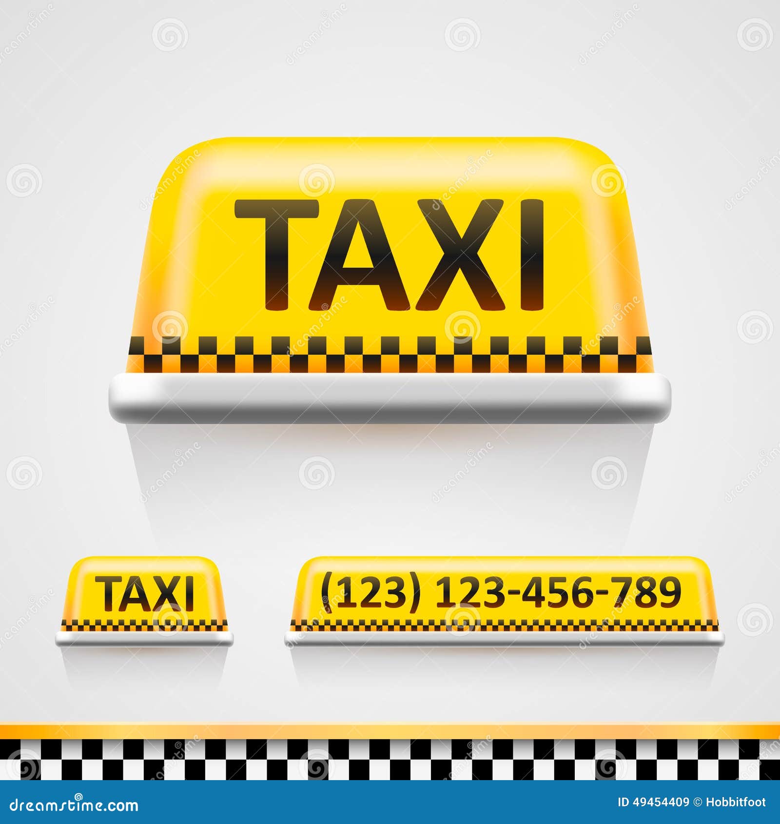 Taxi sign stock vector. Illustration of reflection, passenger - 49454409