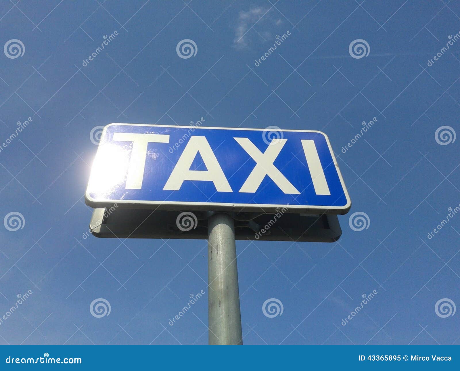 Taxi sign stock image. Image of polish, text, taxi, blue - 43365895