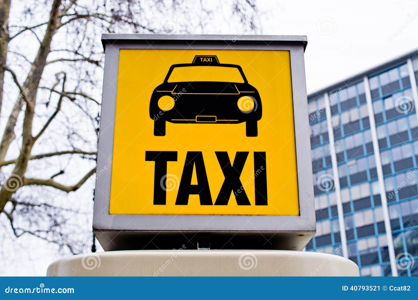 Taxi sign with car stock image. Image of business, text - 40793521