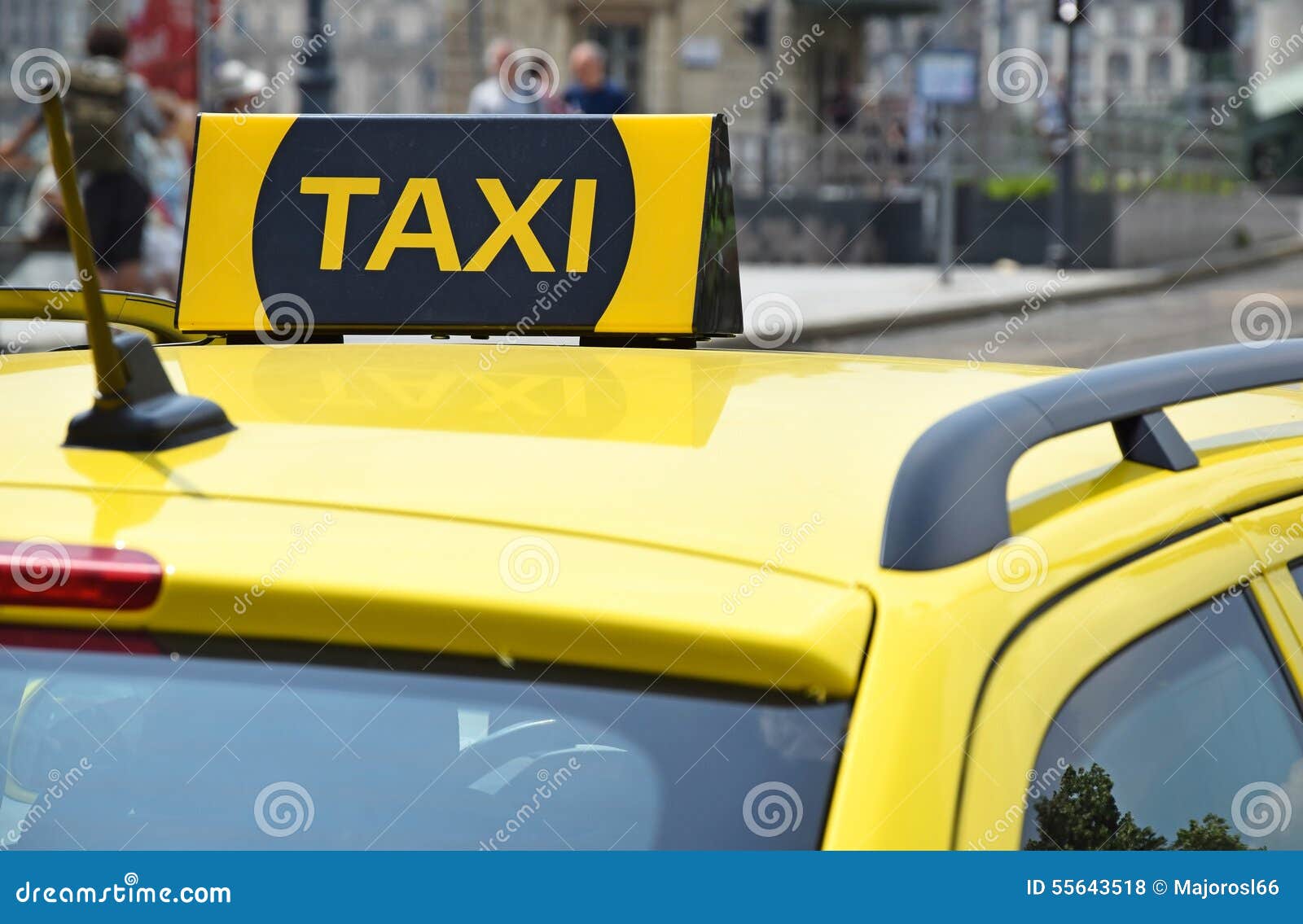 Taxi sign stock photo. Image of taxi, view, rear, outdoors - 55643518