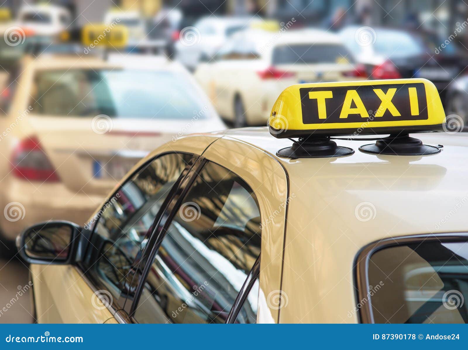 Taxi stock photo. Image of station, automobile, traffic - 87390178