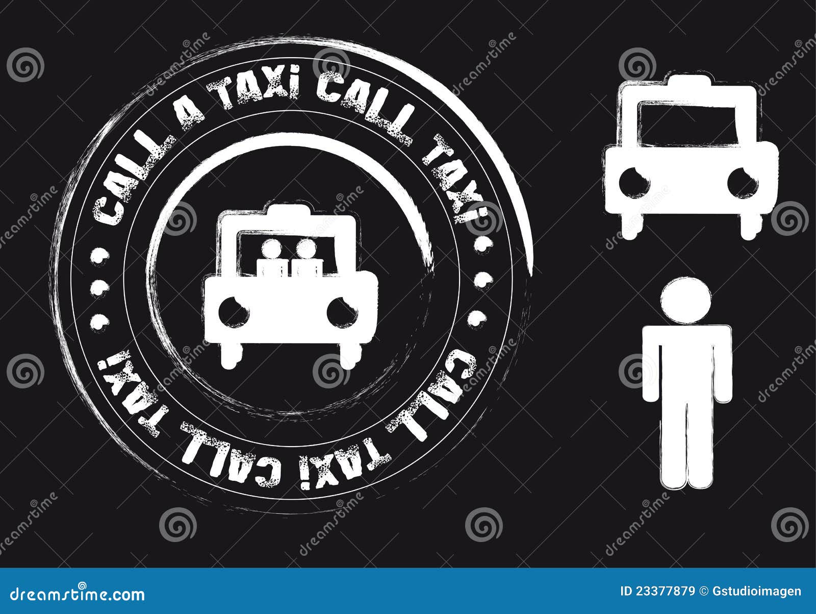 Taxi stamp stock illustration. Illustration of passenger - 23377879